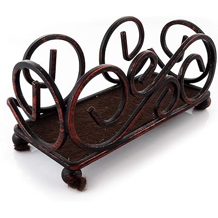 Amazon.com: Thirstystone Square Scroll Brown Wrought Iron Coaster ...