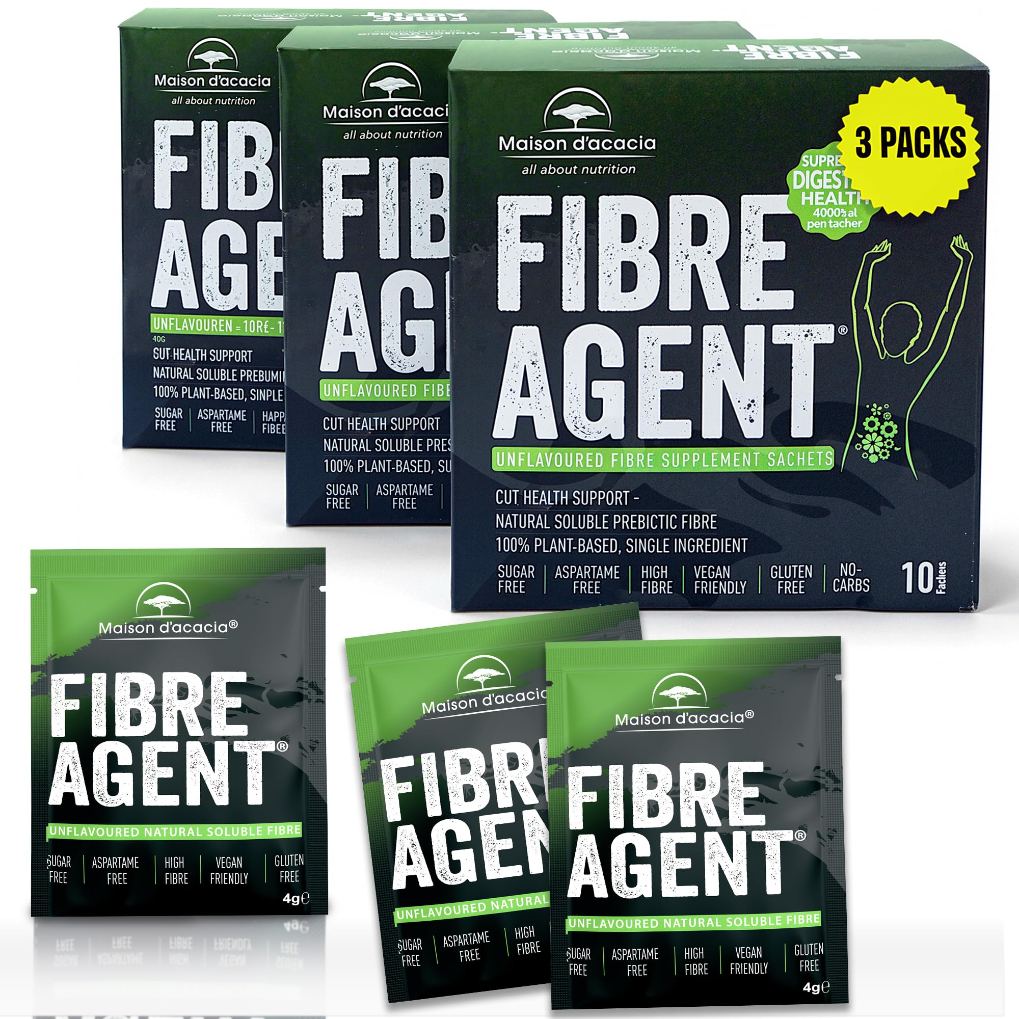 Buy Fibre Supplement 30 Sachets Multipack. Award Winning Natural ...