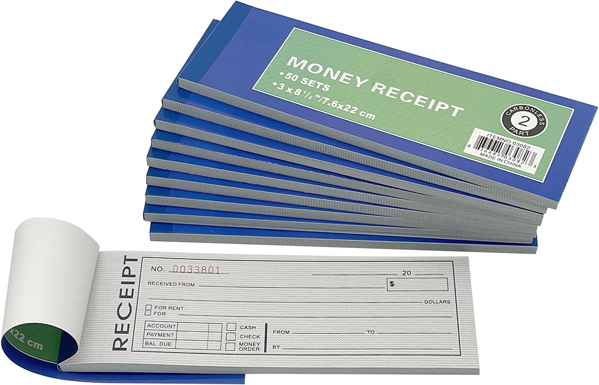 Amazon.com : Money and Rent Receipt Book 5 Pack/250 Sets, 2-Part, 2.75 ...