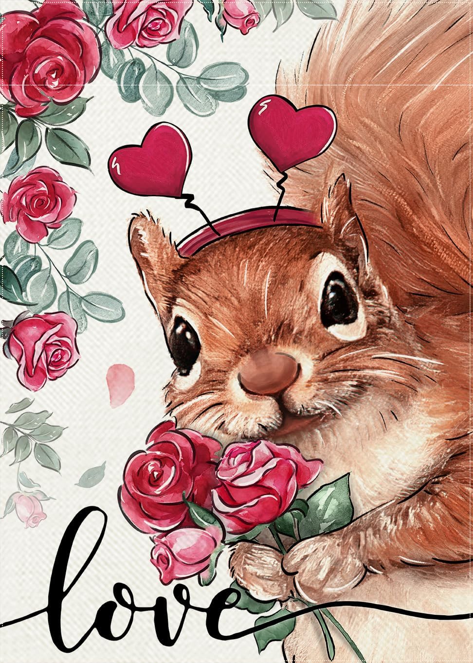 Amazon.com : Cute Squirrel Garden Flag Double Sided,Garden Flag Yard ...