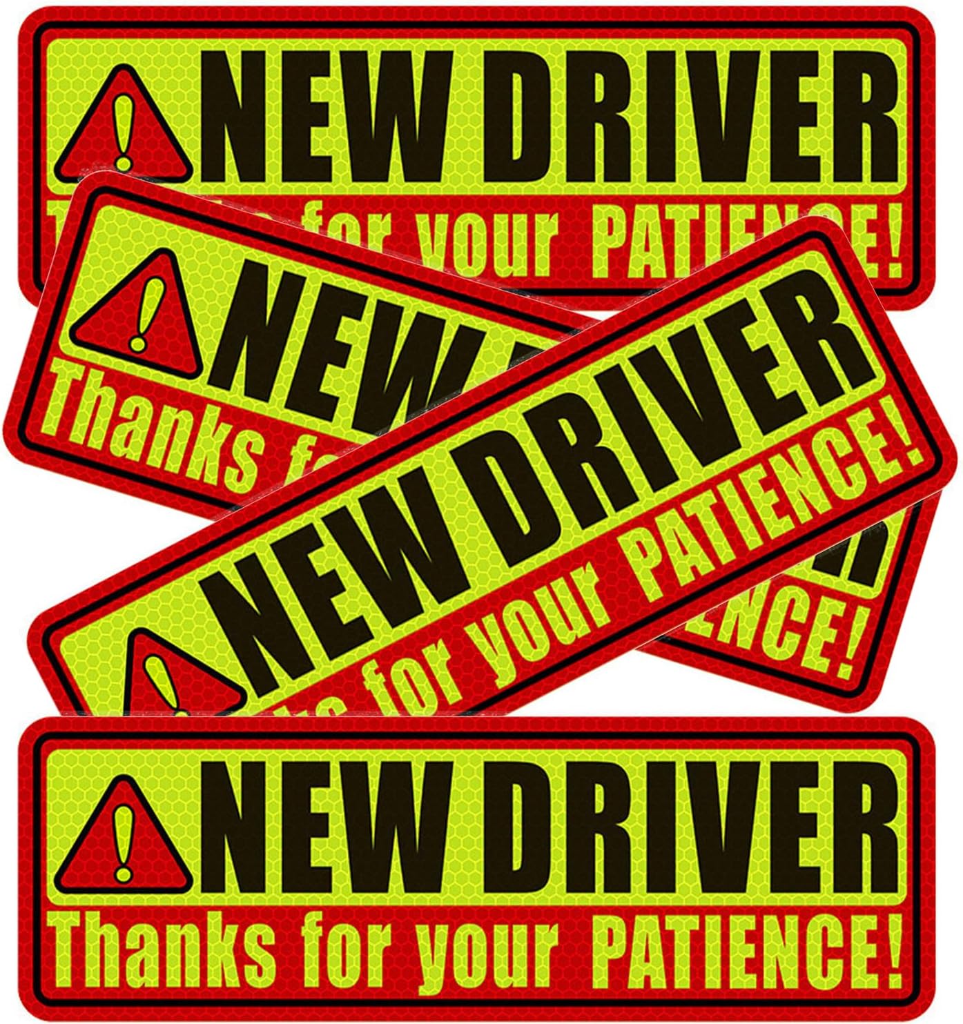 Amazon.com: 4 PCS Student New Driver Sticker Sign for Car (NOT Magnet ...