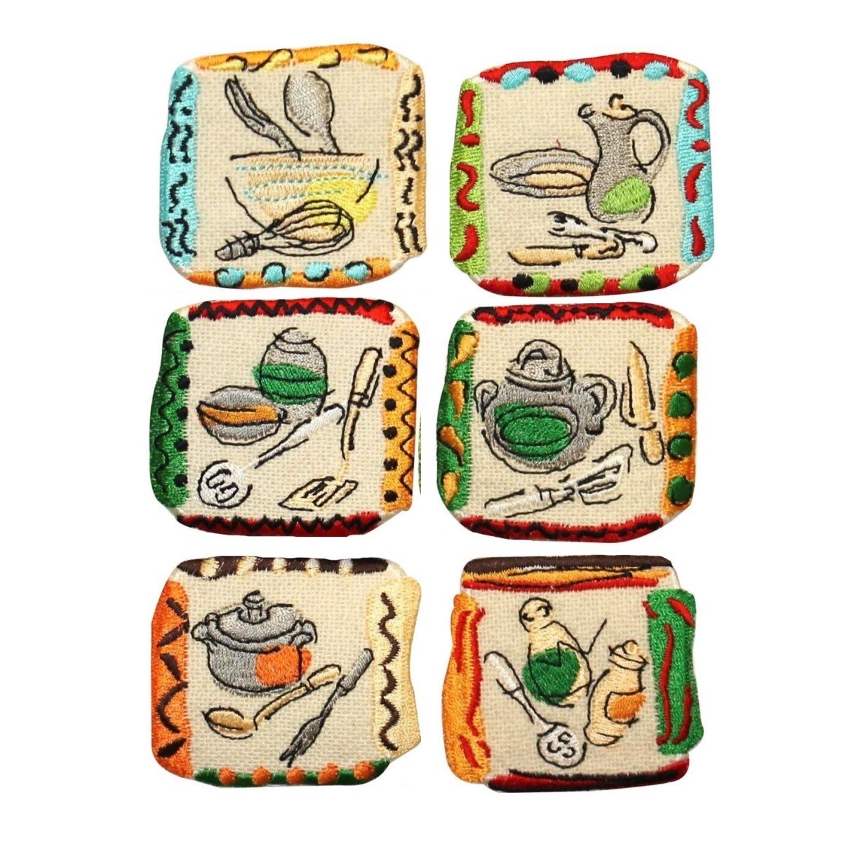 Amazon.com: ID 1227A F Set of 6 Assorted Cooking Badge Patches ...
