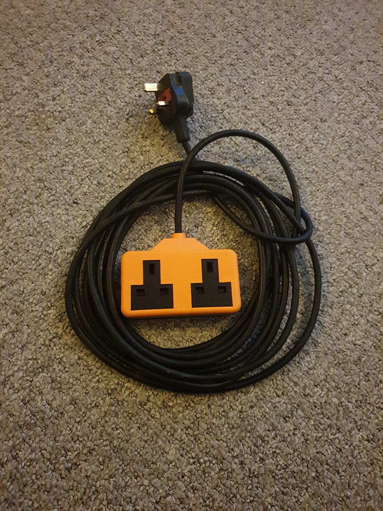 CPC 2 Socket Extension, Orange, Rubber : Amazon.co.uk: Electronics & Photo