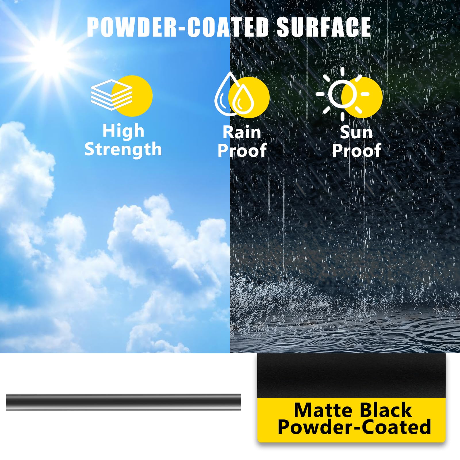 Snapklik.com : LOVMOR 50 Pack 26” Deck Balusters, Thicker Black Hollow ...