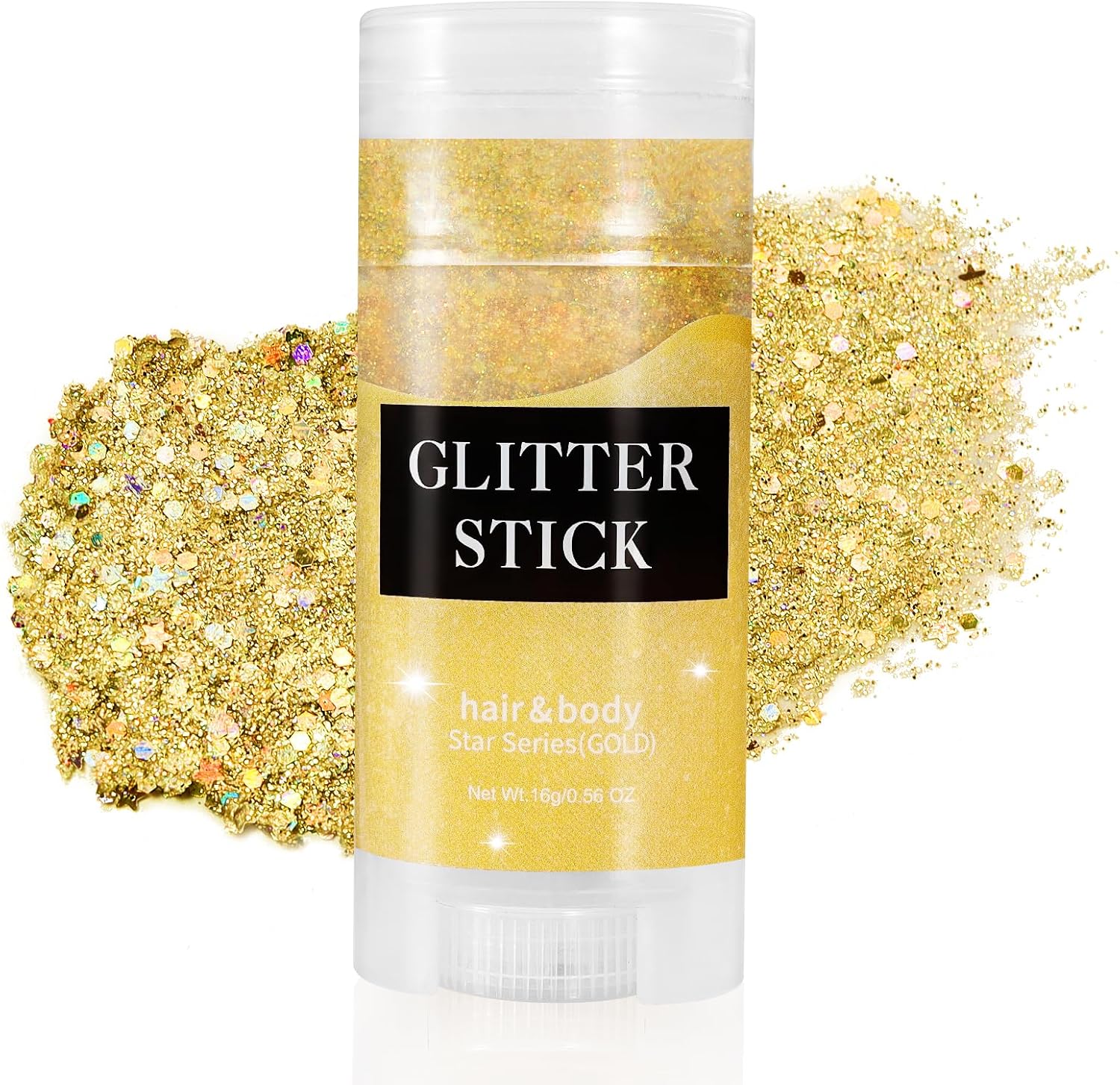 Amazon.com : Mysense Gold Body Glitter Stick,Face Hair Glitter Makeup ...