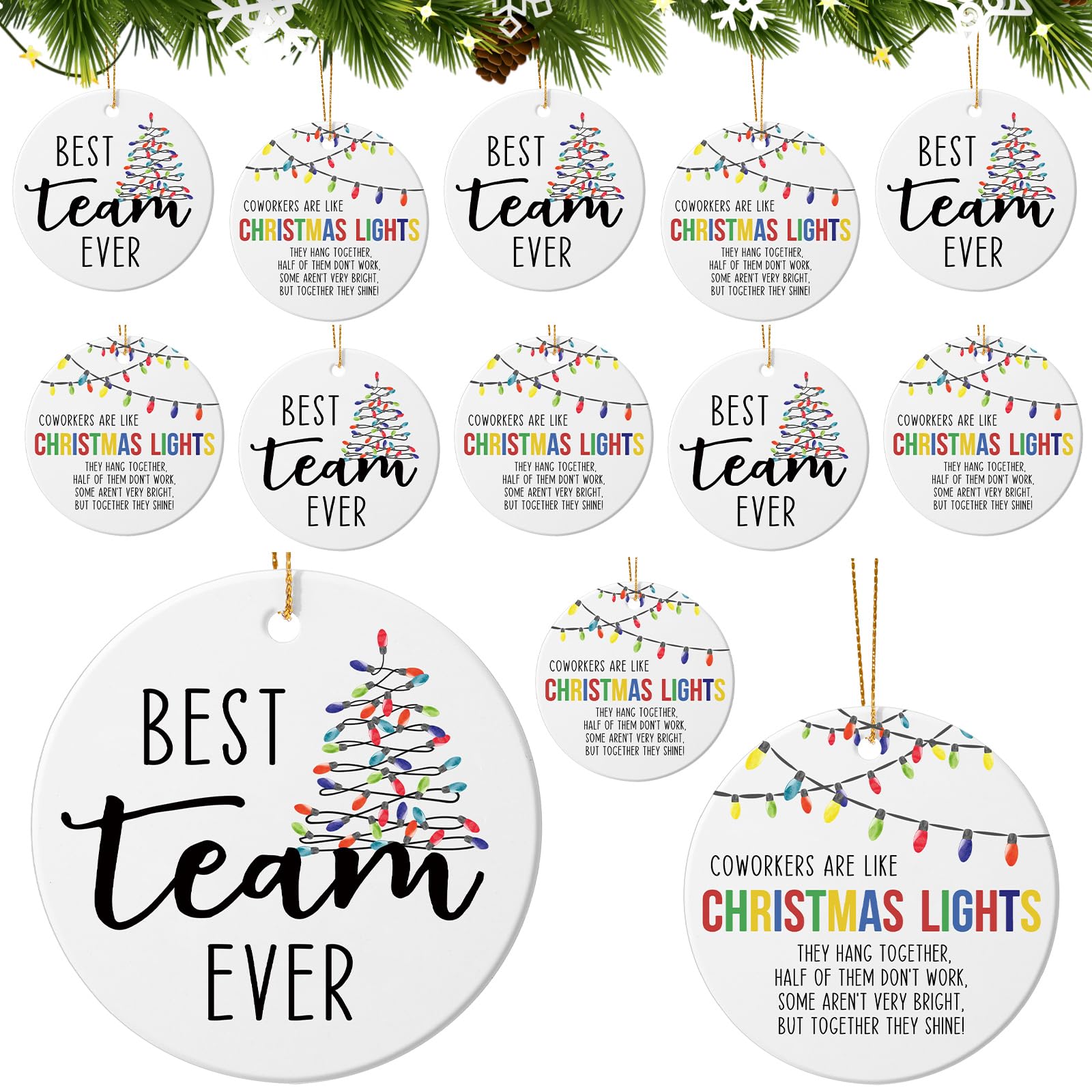 Amazon.com: Suzile 24 Pcs Team Christmas Ornaments Bulk Gifts Coworkers ...