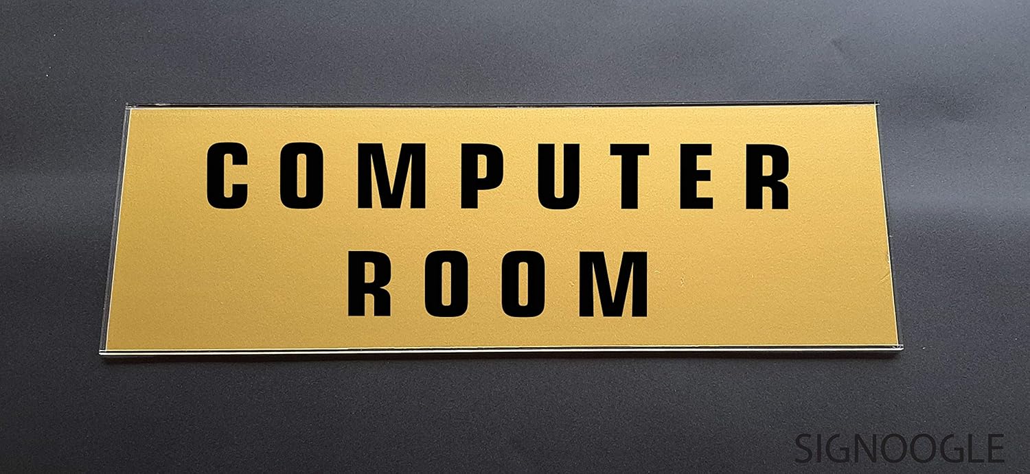 SIGNOOGLE Computer Lab Acrylic Sign Display Office Sign Board for ...