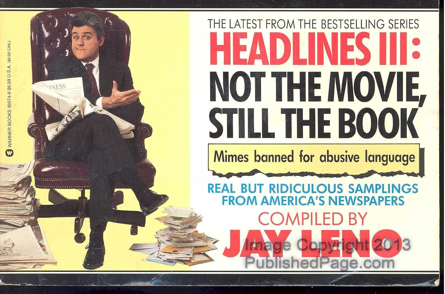 Headlines III: Not the Movie, Still the Book: Leno, Jay: 9780446393744 ...