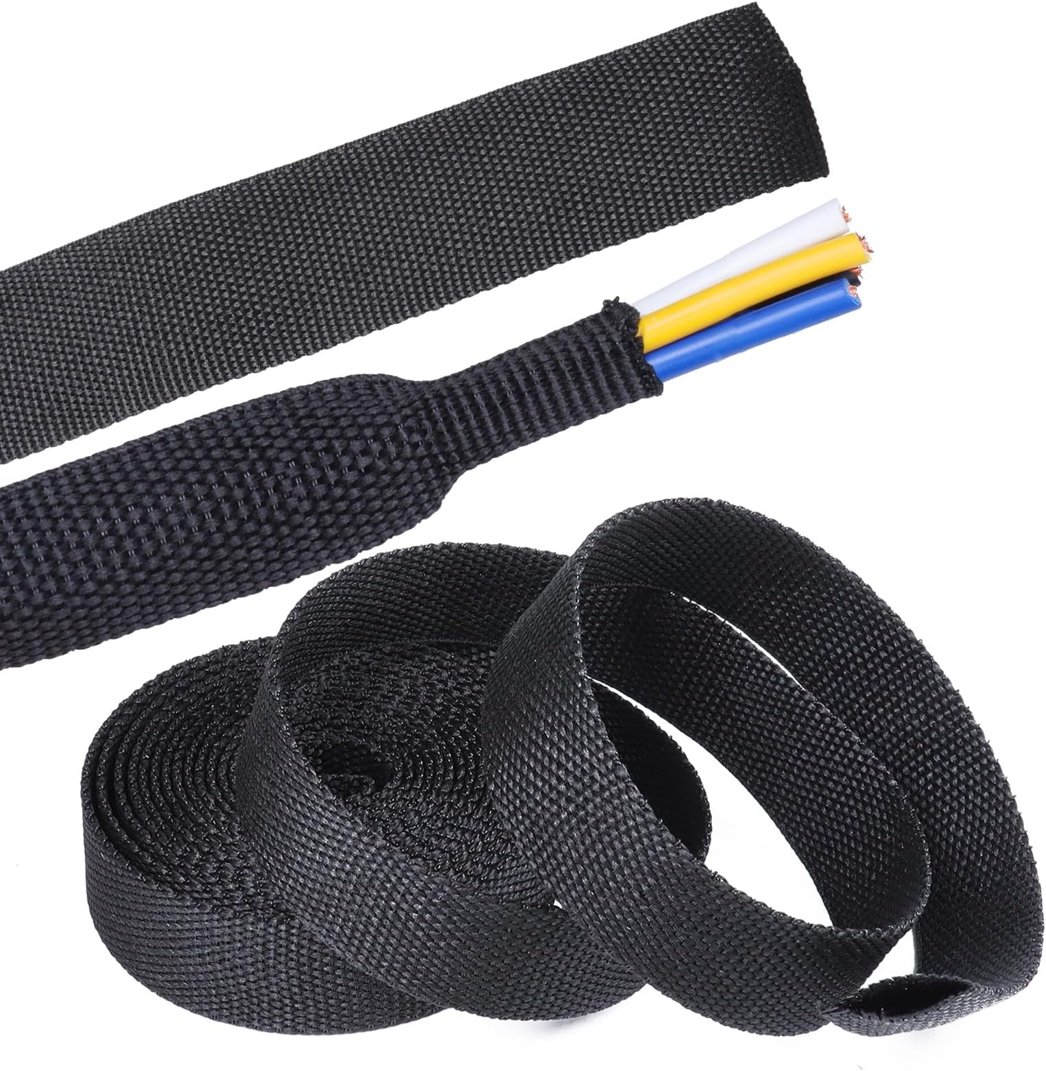 Amazon.com: Sonoreboom 2 in 1 Heat Shrink Braided Sleeving Fabric ...