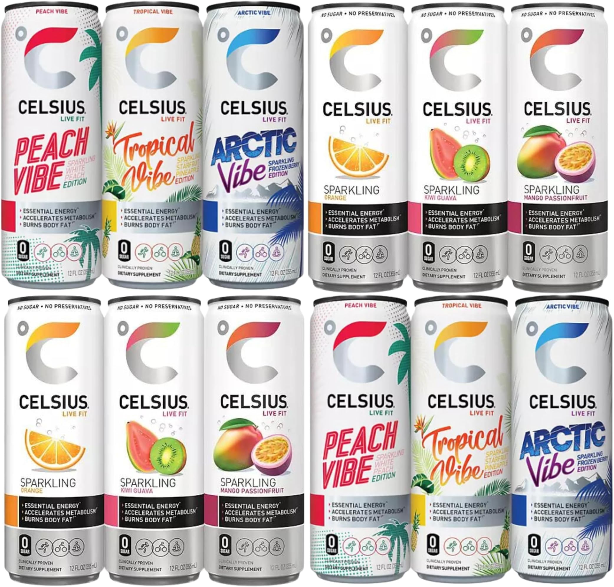Amazon.com : CELSIUS Sparkling Grape Rush, Functional Essential Energy ...