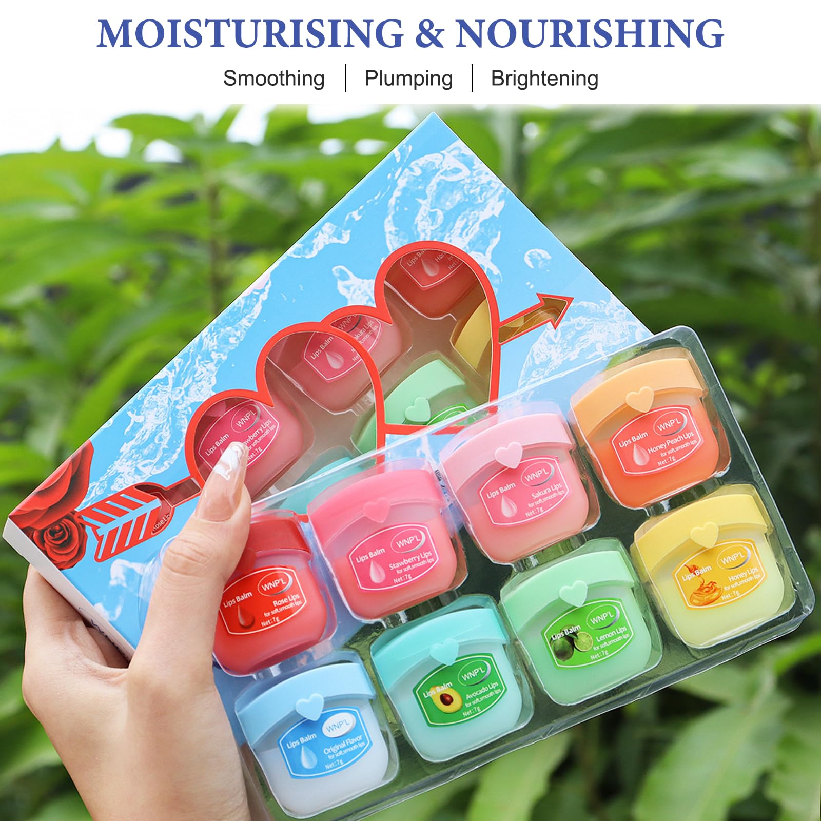Lip Balm Set, 8 Flavours Lip Balm Multipack Original, Honey, Avocado ...