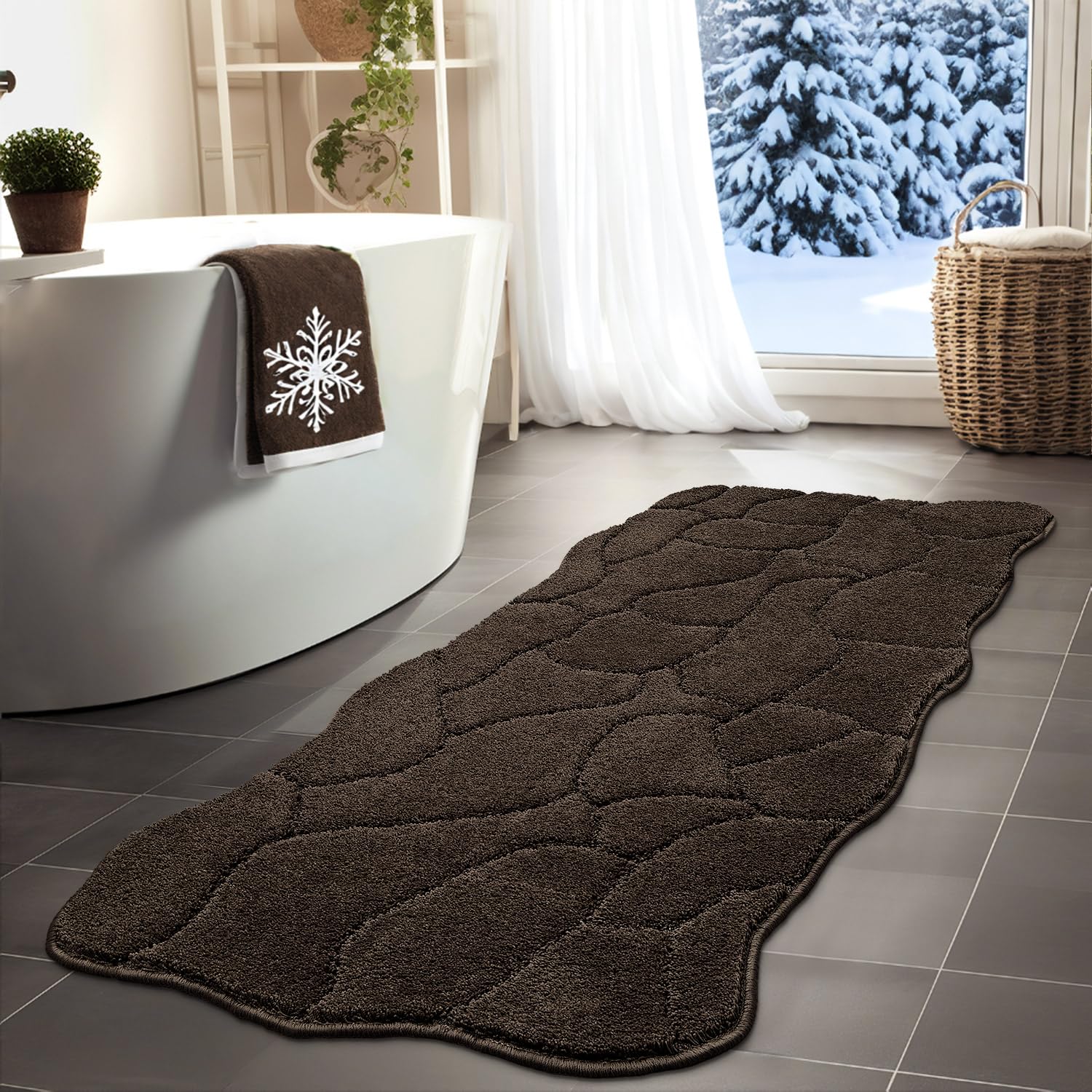 Amazon.com: Large Bathroom Rugs Runner, 22x47 Extra Soft Absorbent ...