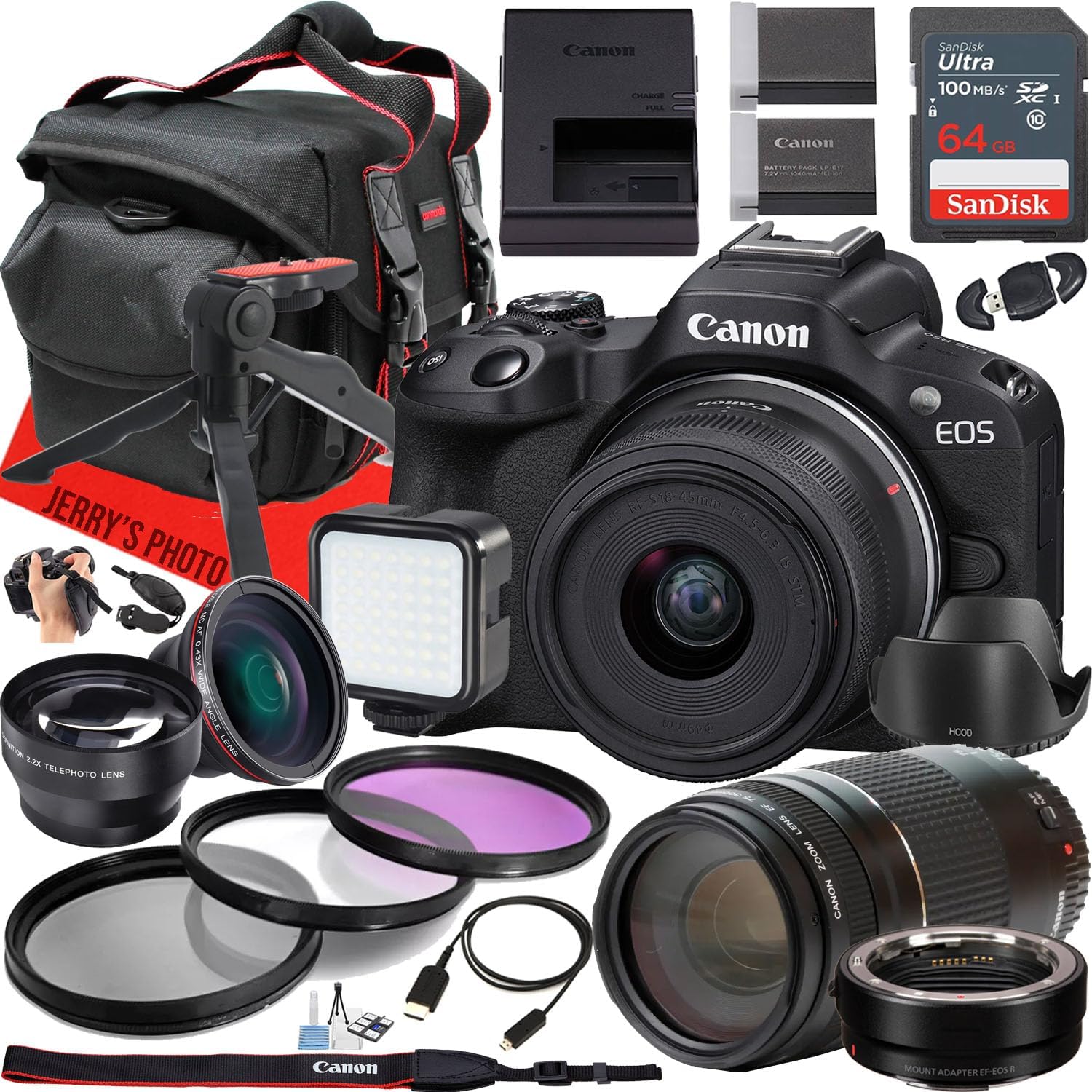 Amazon.com : Canon EOS R50 Mirrorless Camera with RF-S 18-45mm f/4.5-6. ...