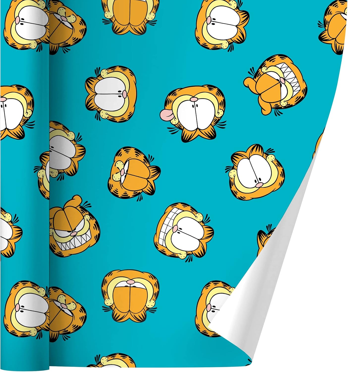 Amazon.com: GRAPHICS & MORE Garfield Face Pattern Gift Wrap Wrapping ...