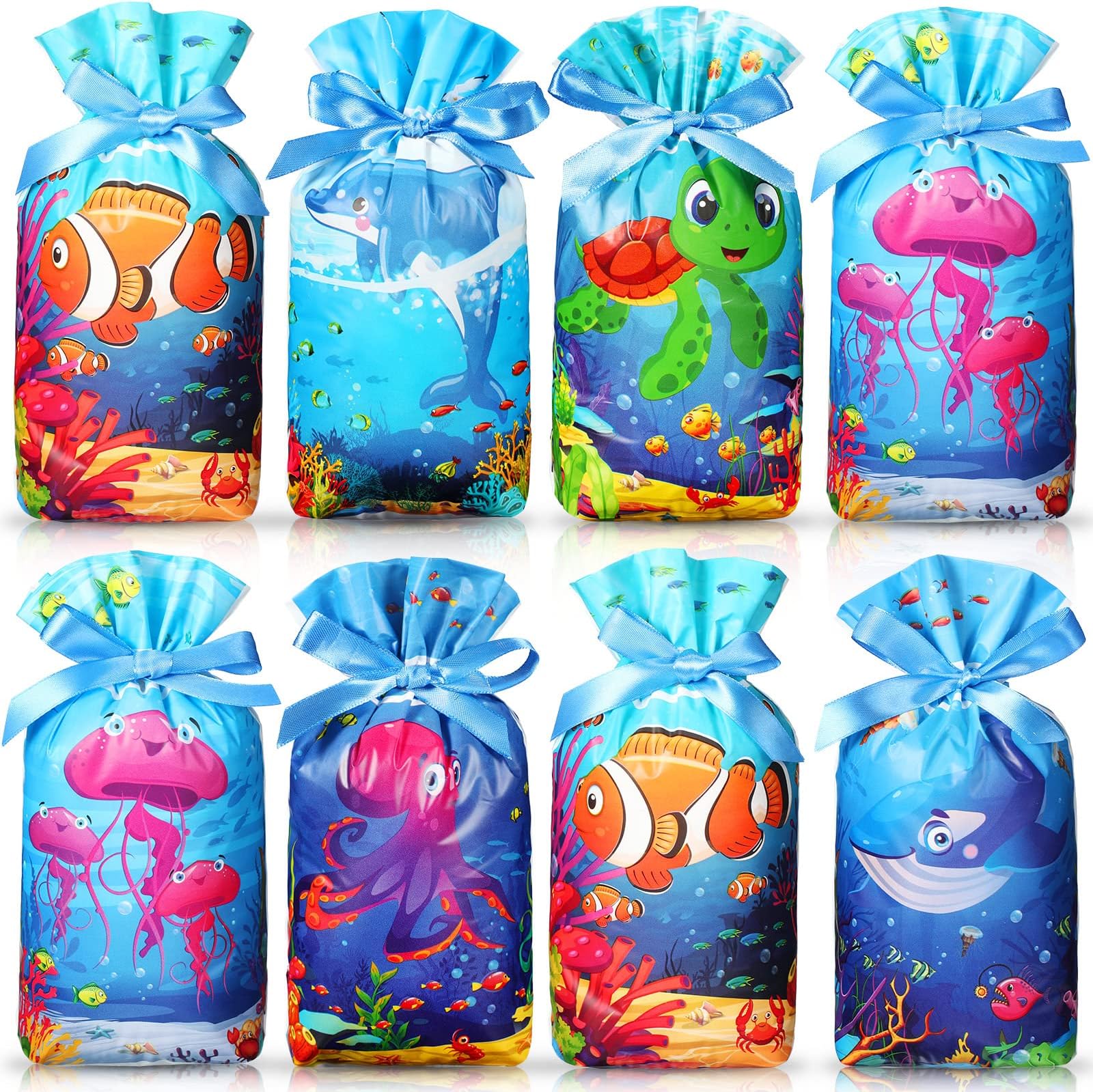 Amazon.com: Tiamon 60 Pcs Under the Sea Gift Bags Underwater Birthday ...