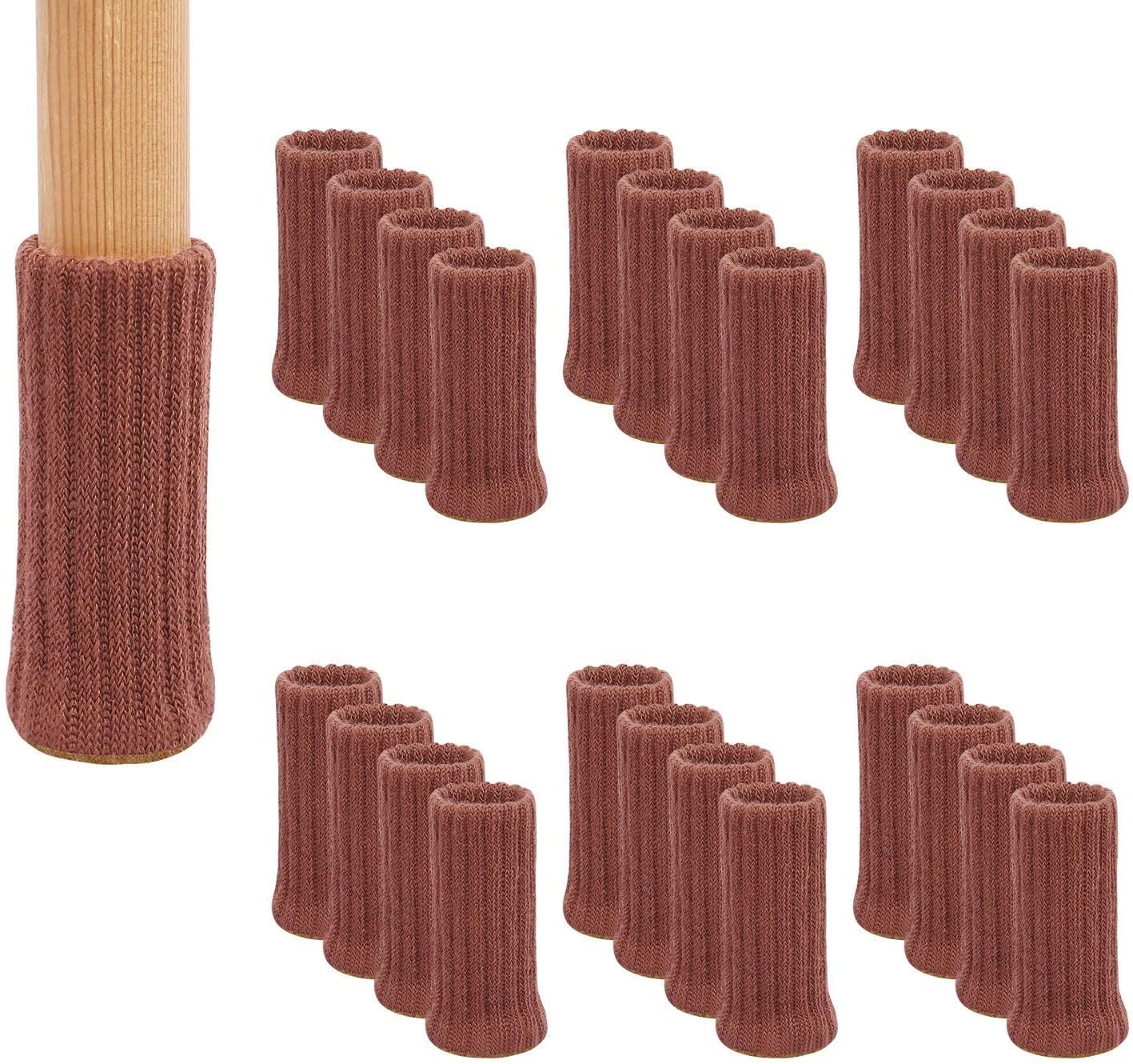 AIRUJIA Chair Leg Socks, 32PCS Knitted Elastic Furniture Socks Chair ...