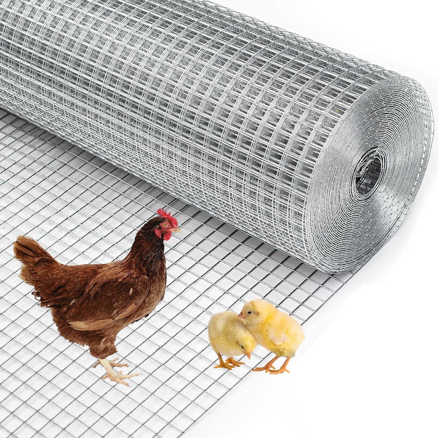 48 in x 50ft x 1/2 in Hardware Cloth Metal Mesh Chicken Wire Fence Hot ...