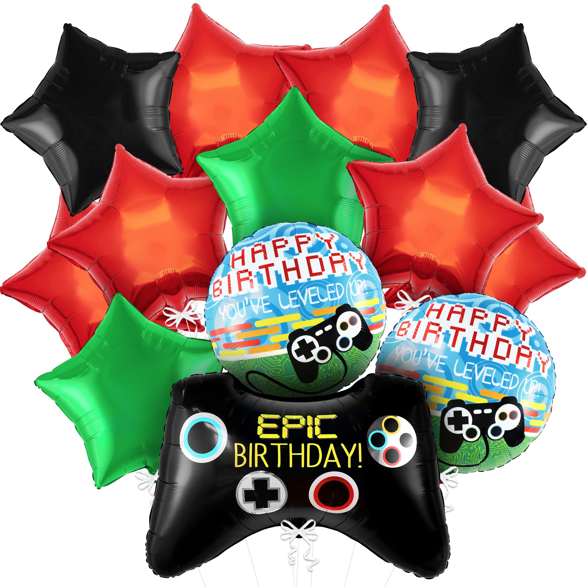 Amazon.com: KatchOn, Huge Video Game Balloons - Pack of 13 | Red Star ...