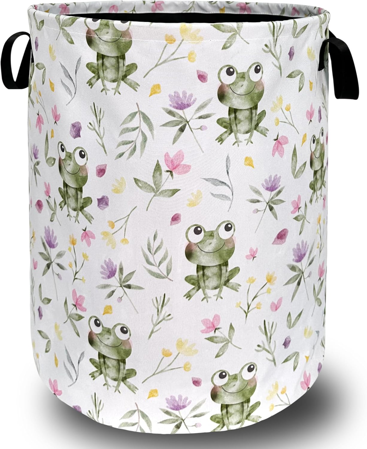 Amazon.com: Cute Frog Laundry Hamper Foldable With Handles Kawaii Frogs ...