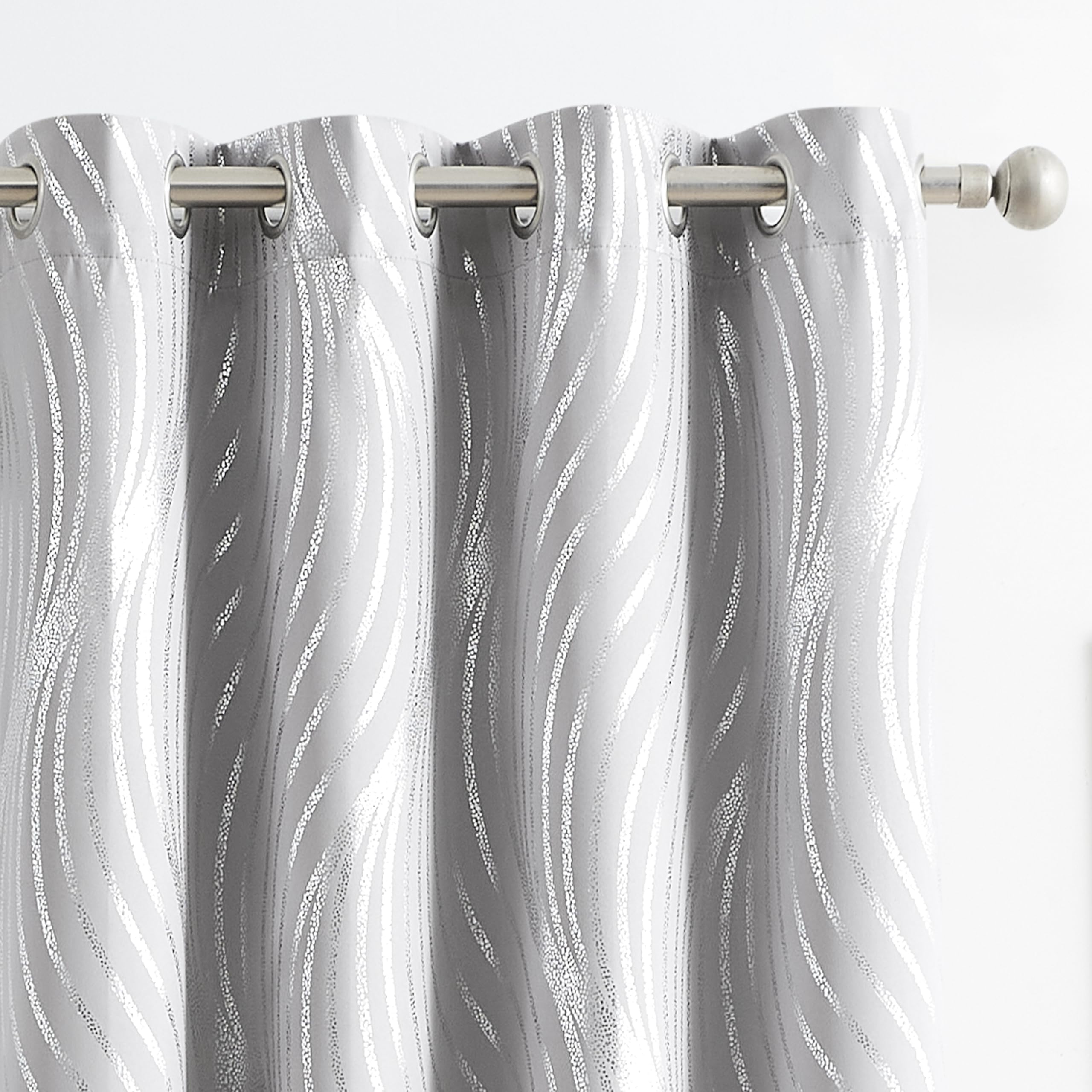 Metallic Silver Curtains