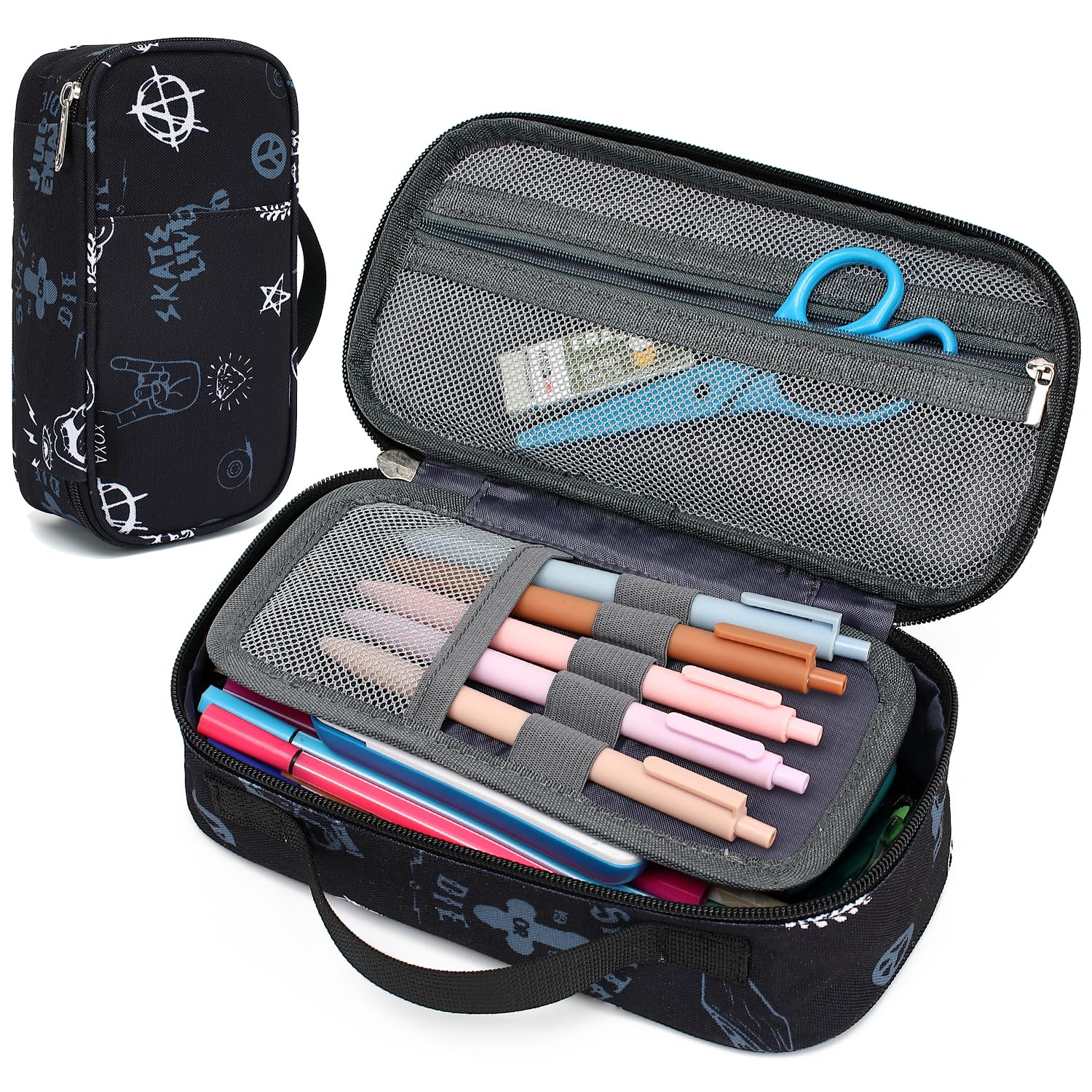 Amazon.com : XQXA Large Capacity Pencil Case Multi-Slot Pencil Pouch ...