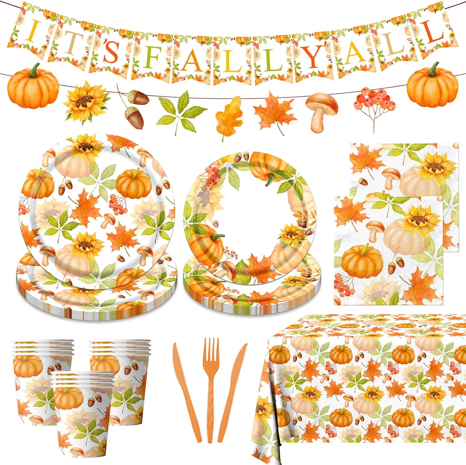 Amazon.com: 142Pcs Fall Party Decorations Autumn Party Decorations ...
