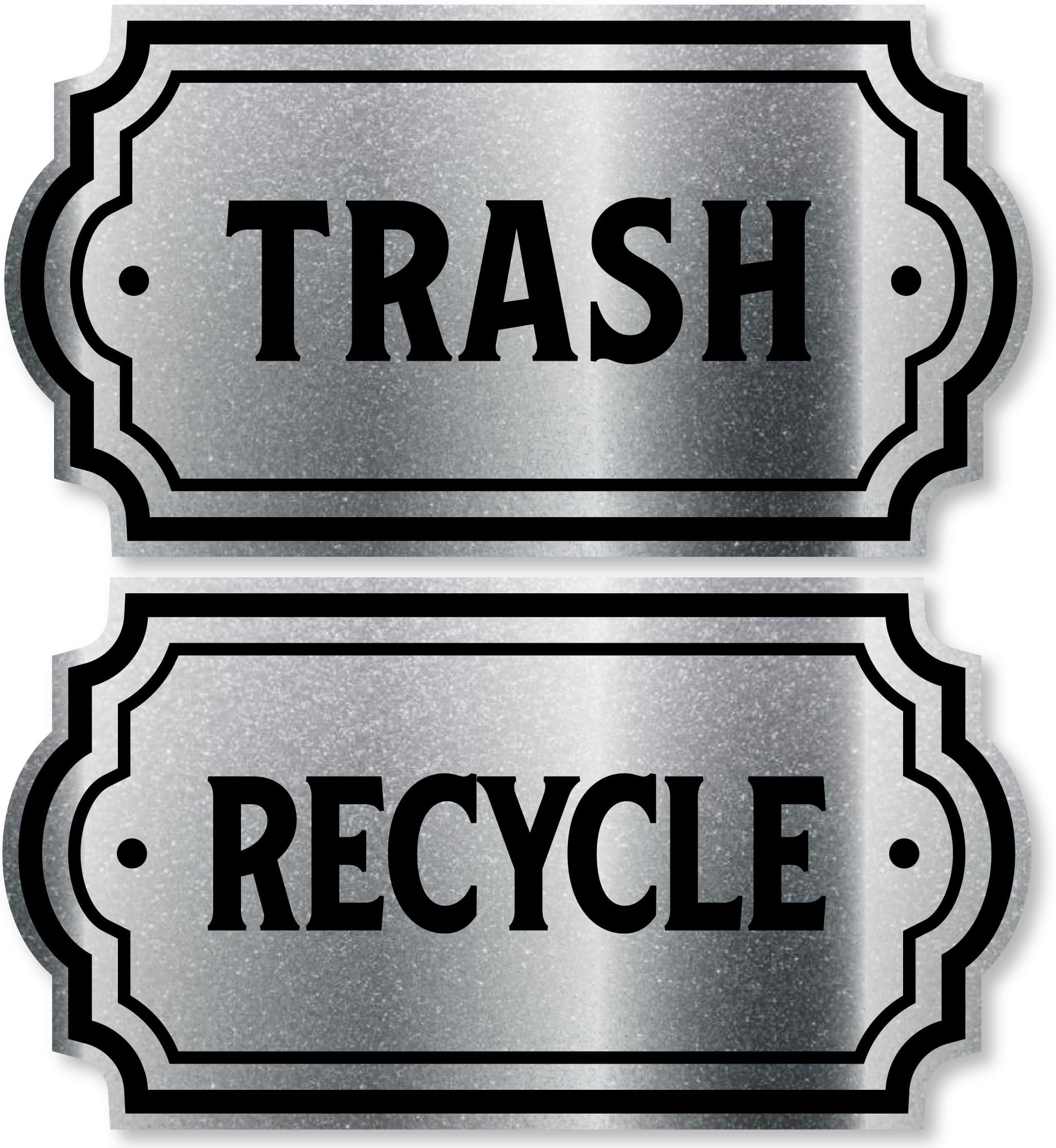 Amazon.com: Recycle and Trash Logo Symbol - Elegant Golden Look for ...