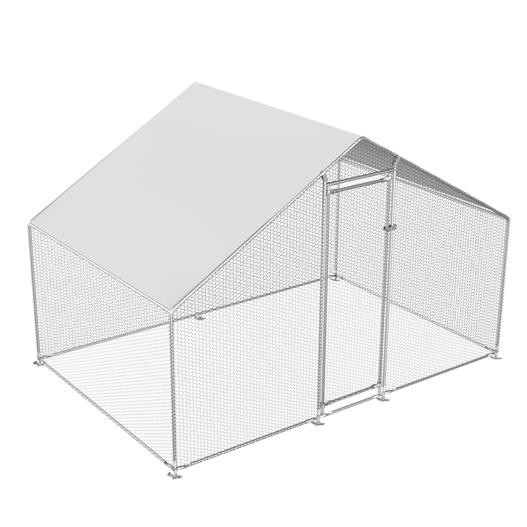 Buy Large Metal Chicken Coop,Peak-roof Walk-in Poultry Chicken Hen cage ...
