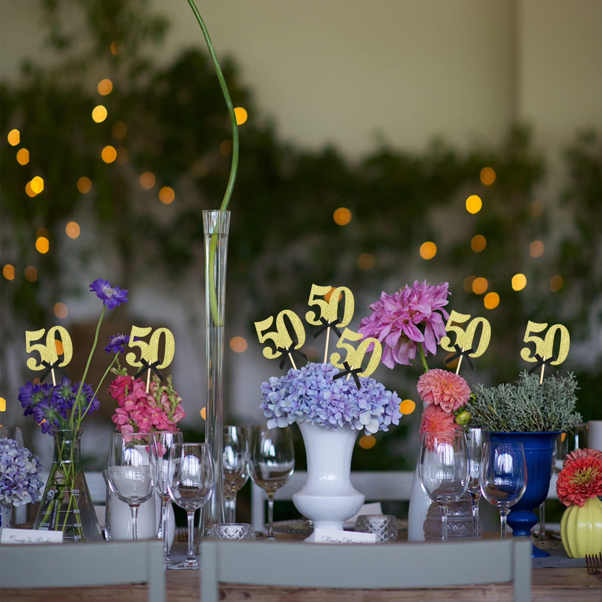 50th Table Centerpieces
