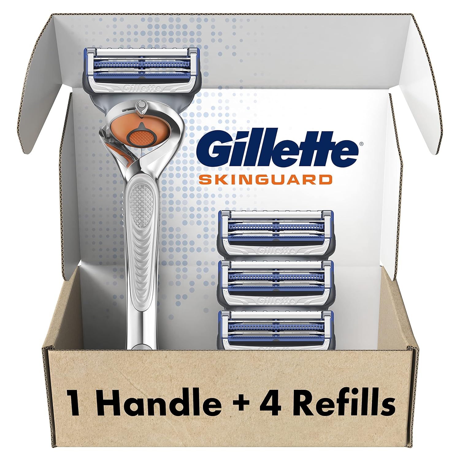 Amazon.com: Gillette SkinGuard Men's Razor Flex Handle + 4 Blade ...