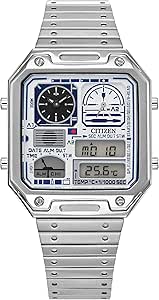Amazon.com: Citizen Men's Star Wars R2-D2 Vintage Ana-Digi Quartz Stainless Steel Watch ...