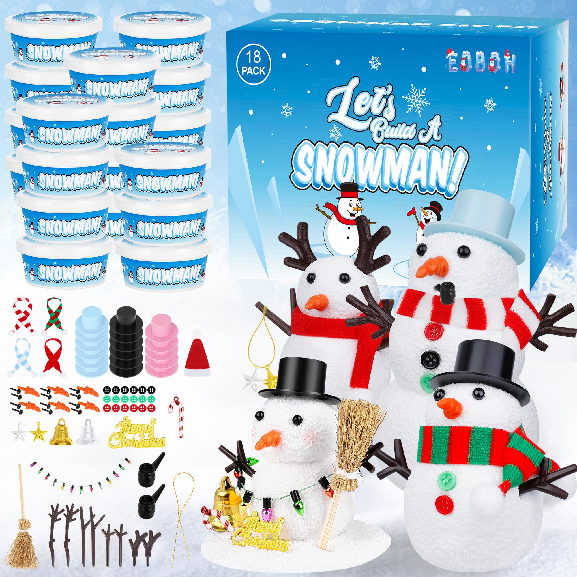 Snowman Craft Ideas For Adults Stocking Stuffers For Kids 9 Pack Build ...