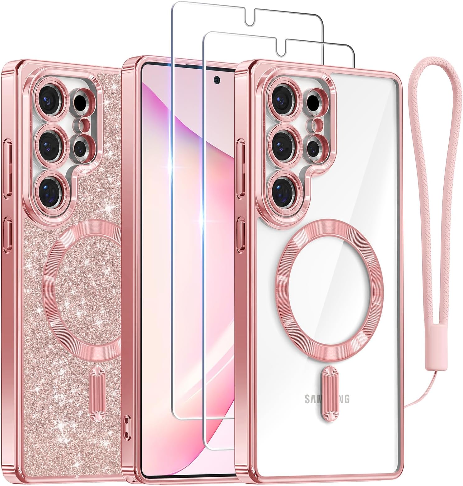Amazon.com: Changjia for Samsung Galaxy S25 Ultra Glitter Kickstand ...