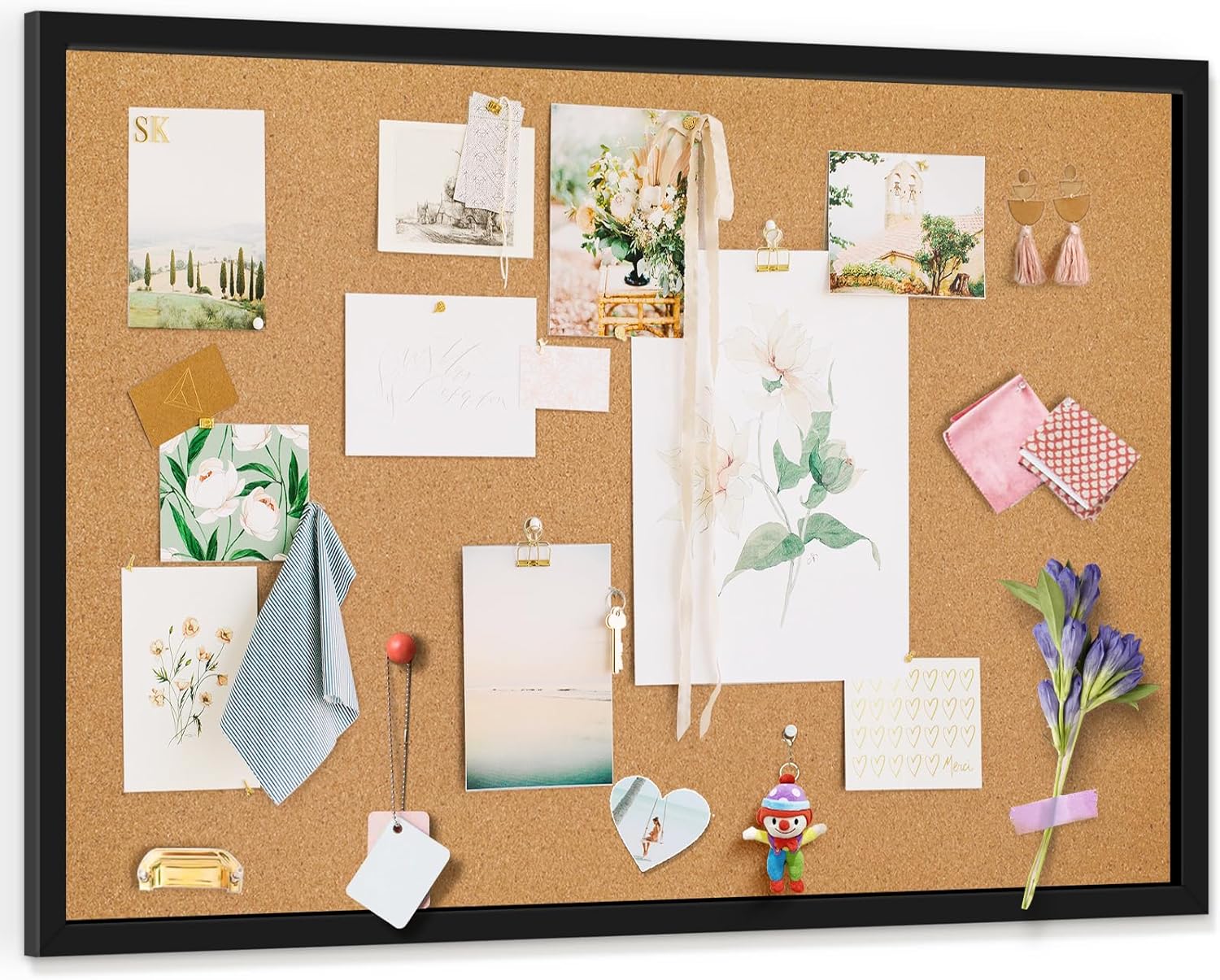 Amazon.com : Miratino Large Bulletin Board, 36 "x 24" Cork Boards for ...