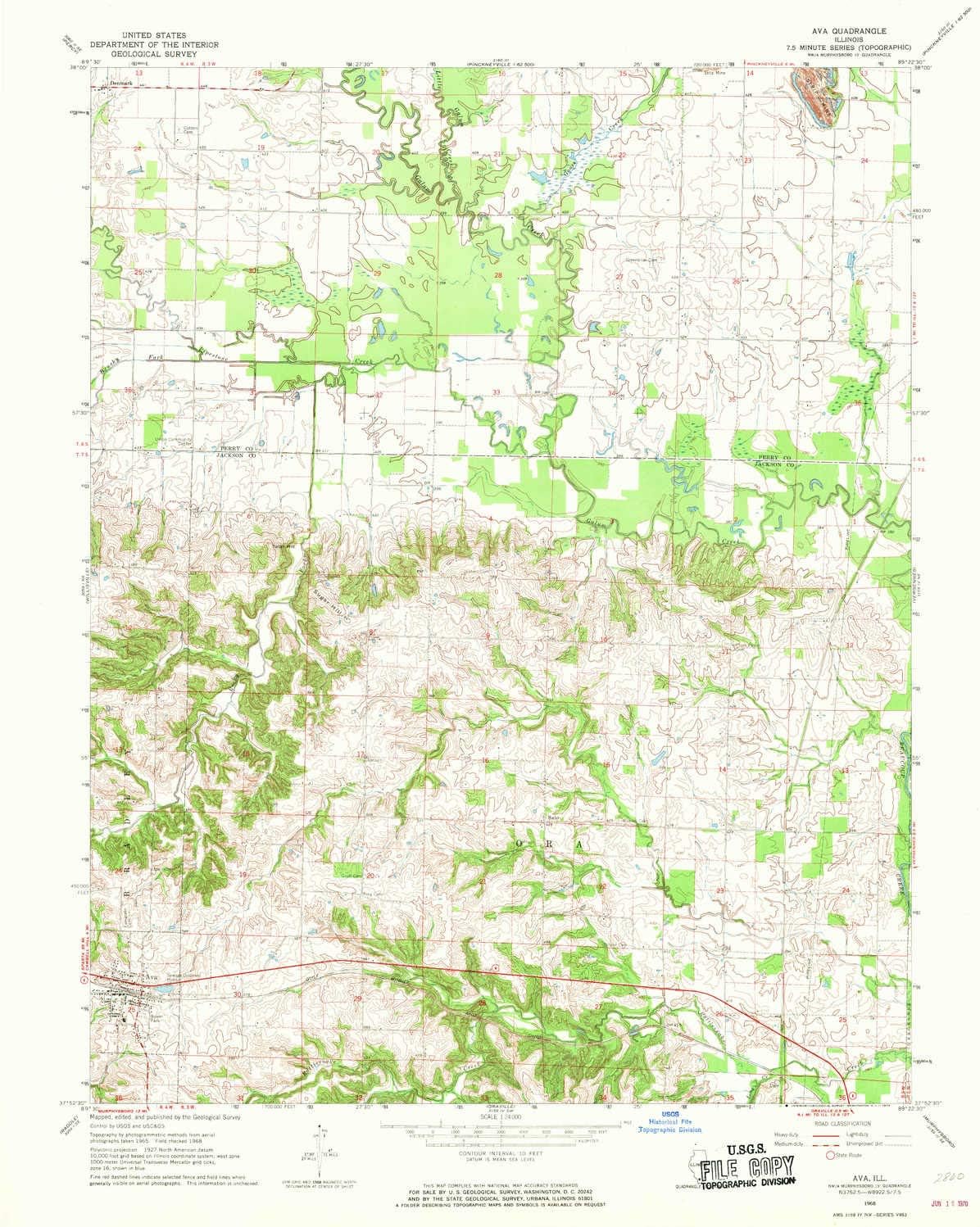 Amazon.com : YellowMaps Ava IL topo map, 1:24000 Scale, 7.5 X 7.5 ...