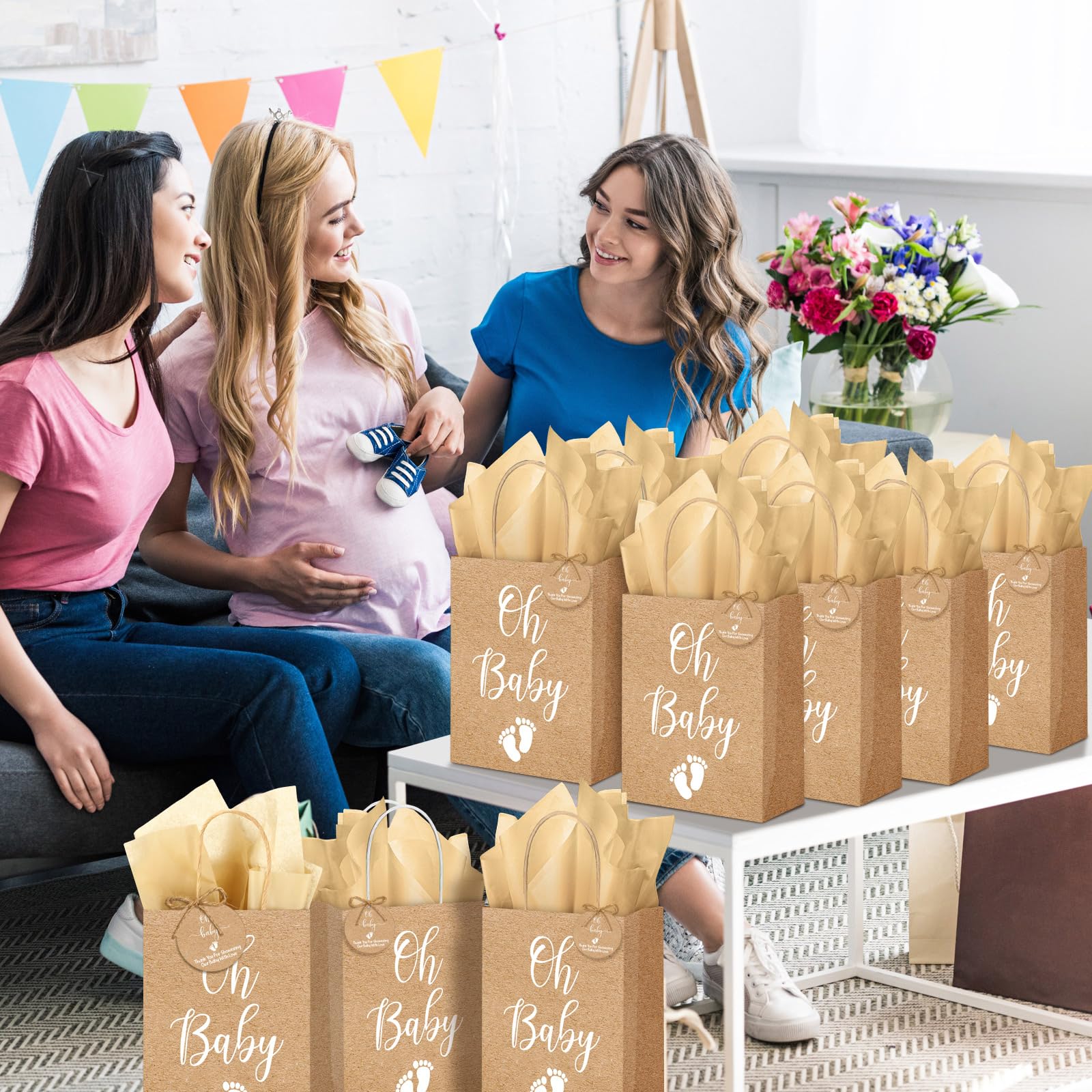 Rustic Baby Shower Favor Bags Amazon.com: Chivertion 50 Sets Tea Party