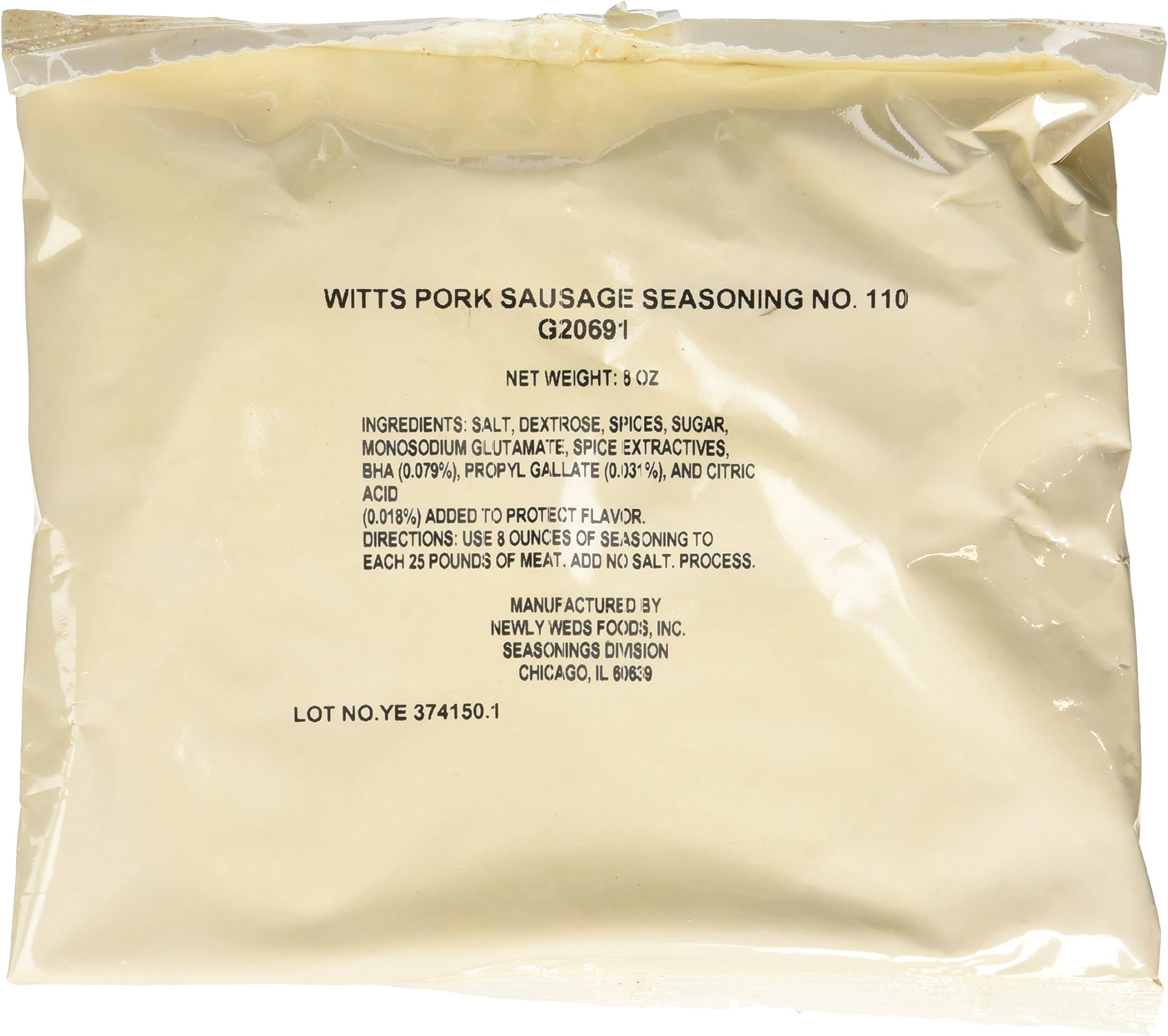 Amazon.com : Witts Southern Style #110 Pork Sausage Seasoning : Meat ...