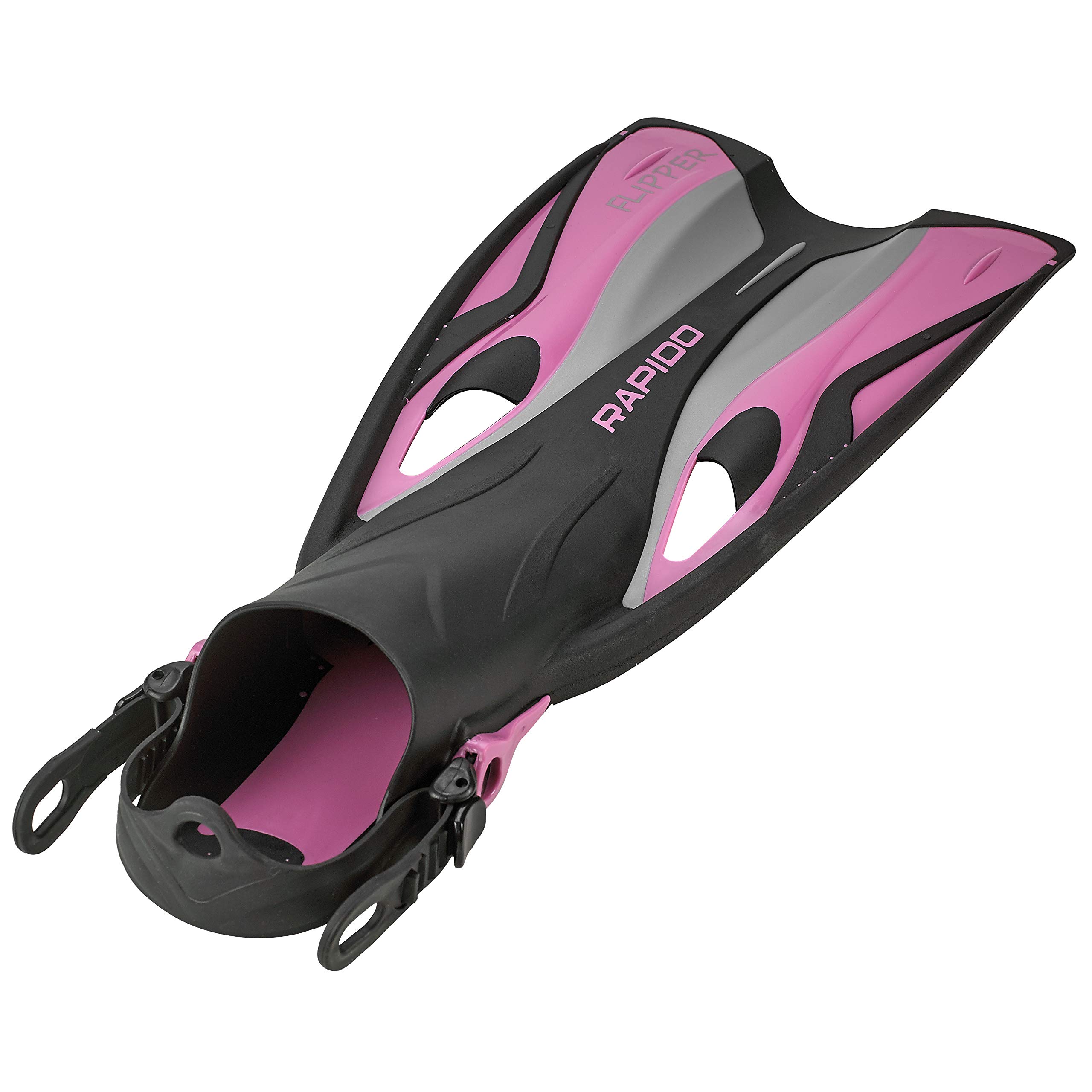 Rapido Boutique Collection Flipper Open Heel Adjustable Snorkel Fin