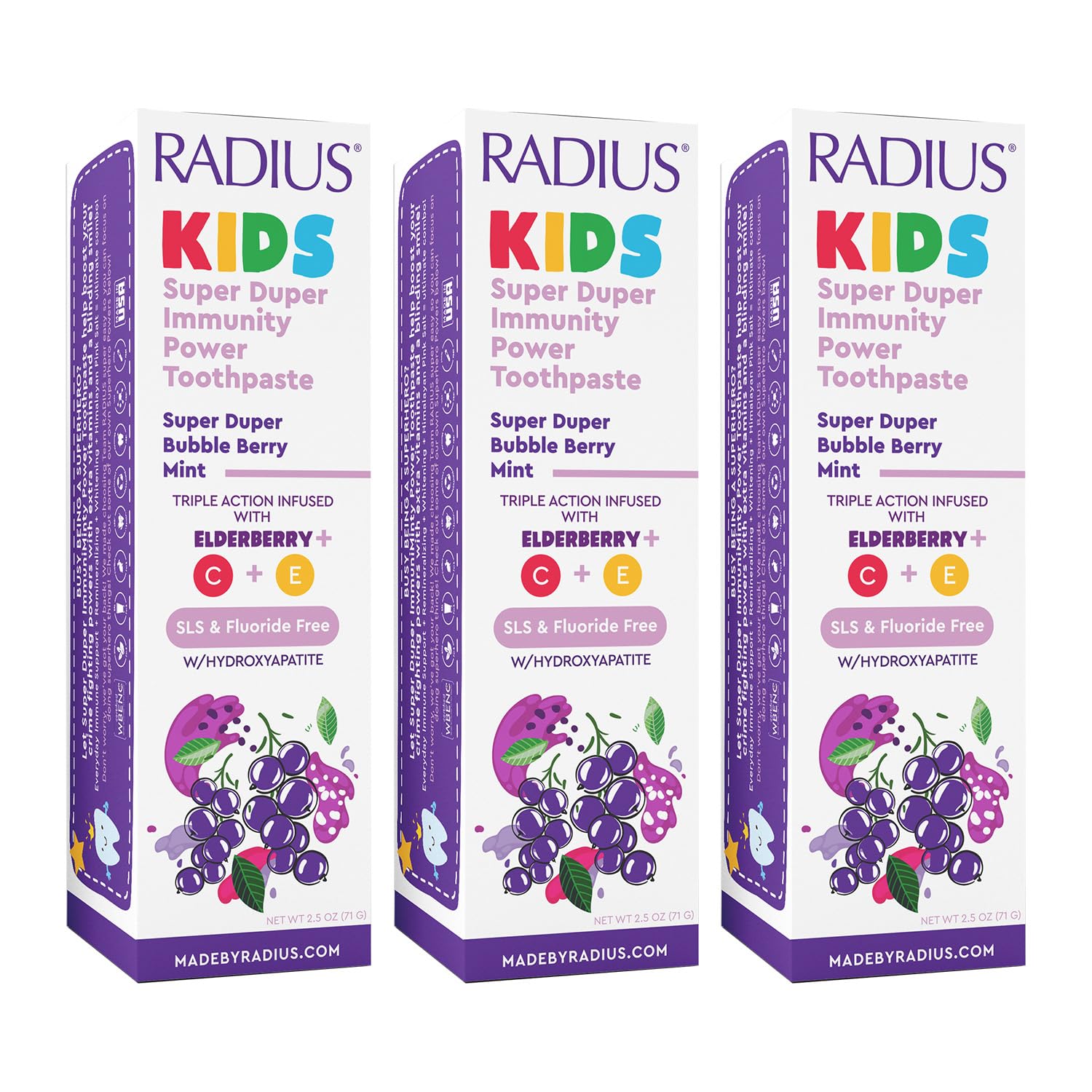 Amazon.com: RADIUS Kids Super Duper Immunity Power Toothpaste 2.5 Oz ...