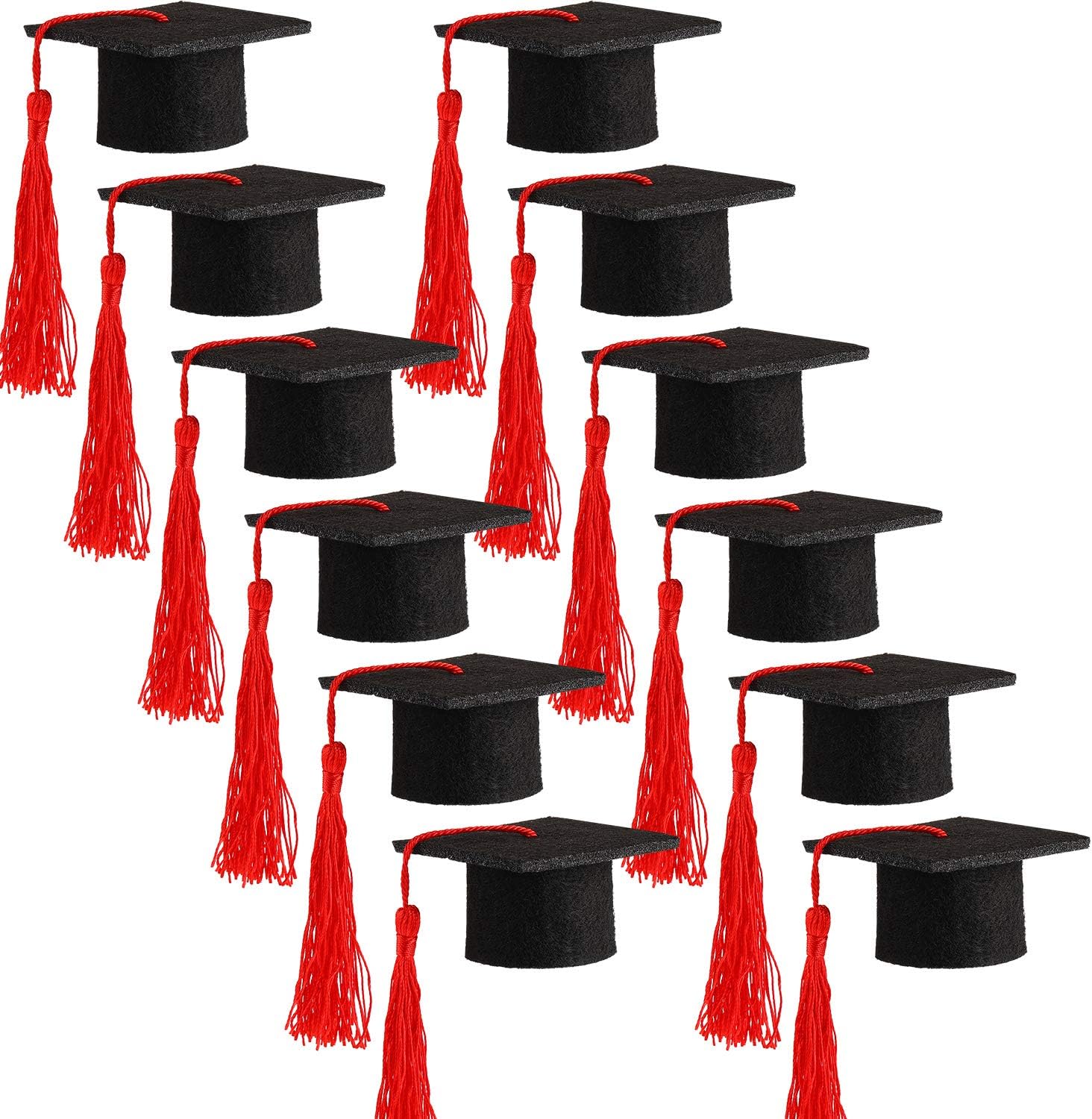 Amazon.com: Hicarer 12 Pack 2024 Mini Graduation Caps with tassels Grad ...