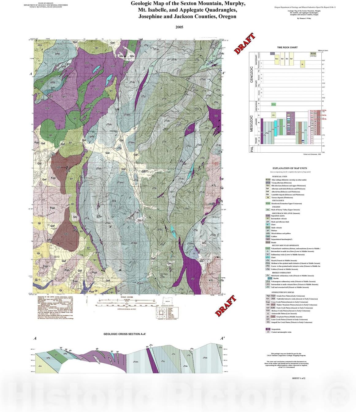 Amazon.com: Map : Preliminary geologic map of the Sexton Mountain ...