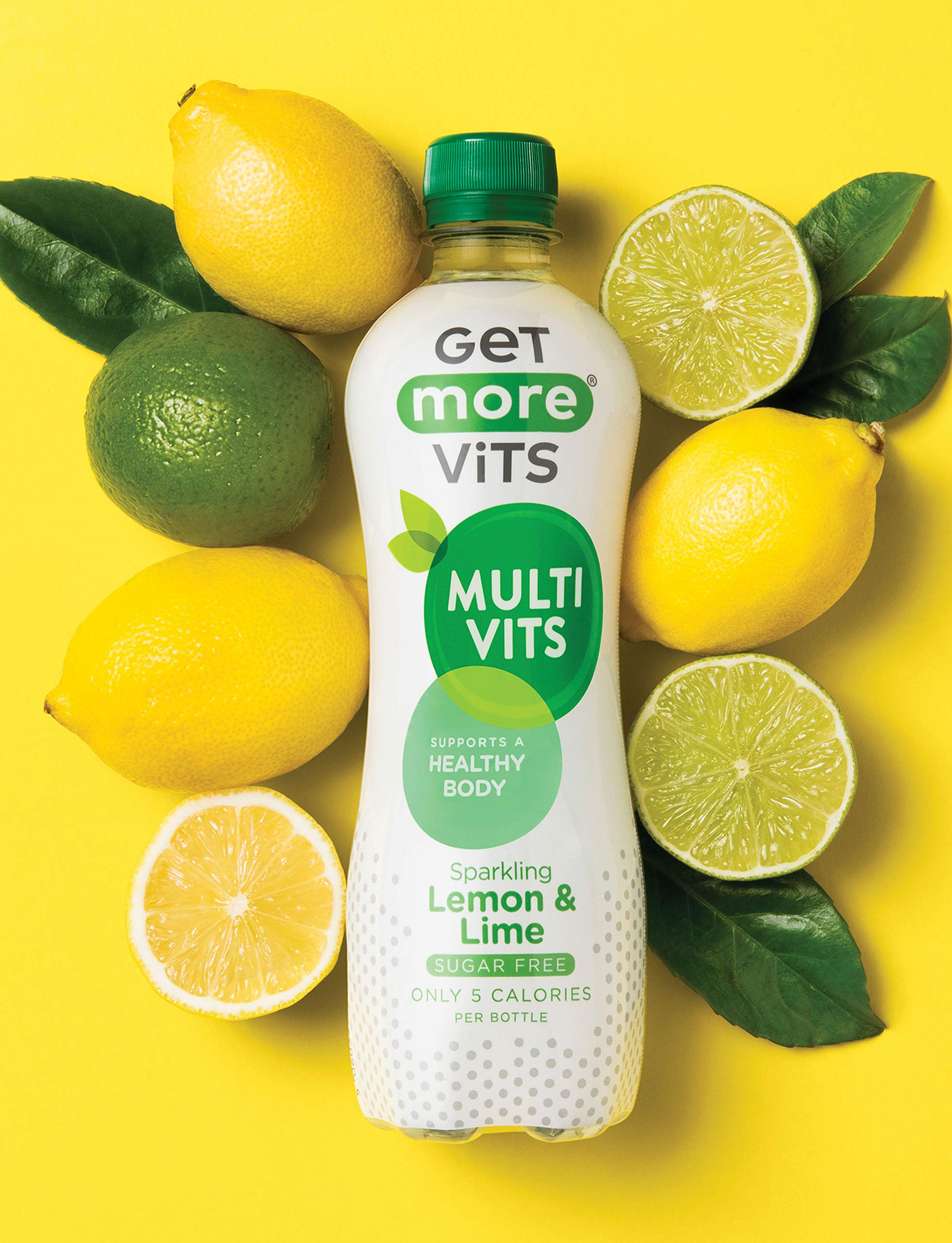 Buy Get More Vits Sparkling Water - Lemon & Lime Multivitamin Fizzy ...