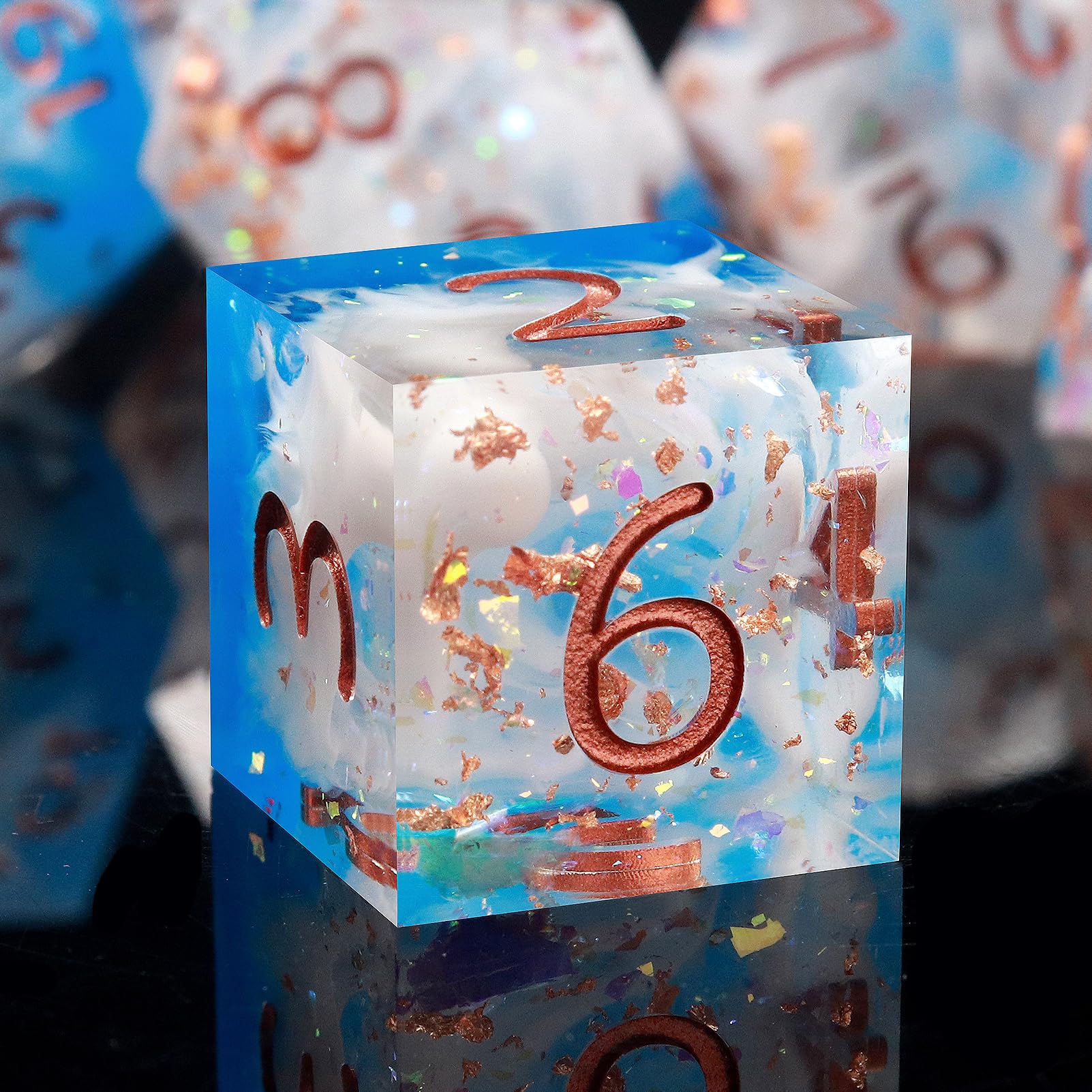 Amazon.com: Haxtec DND Dice Set Sharp Edge Resin Dice Set with Dice ...