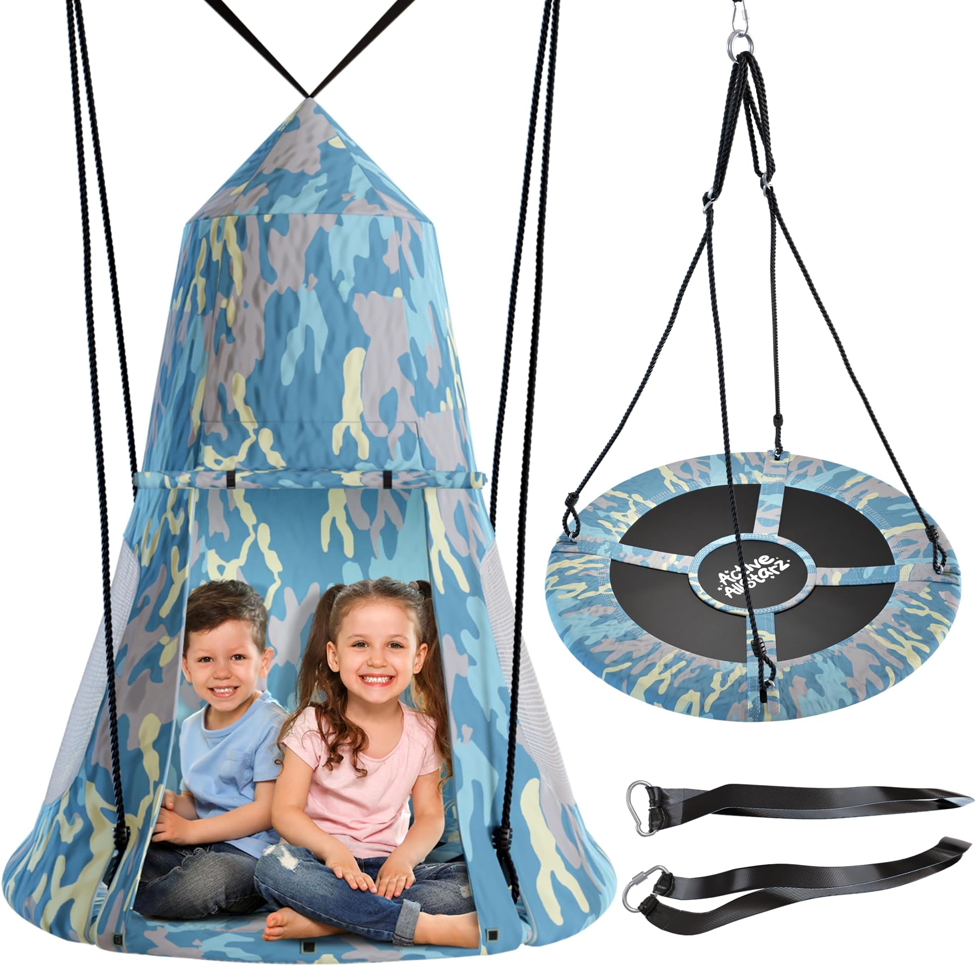 Amazon.com: Hanging Tent Saucer Swing - Detachable Floating Tent Swing ...