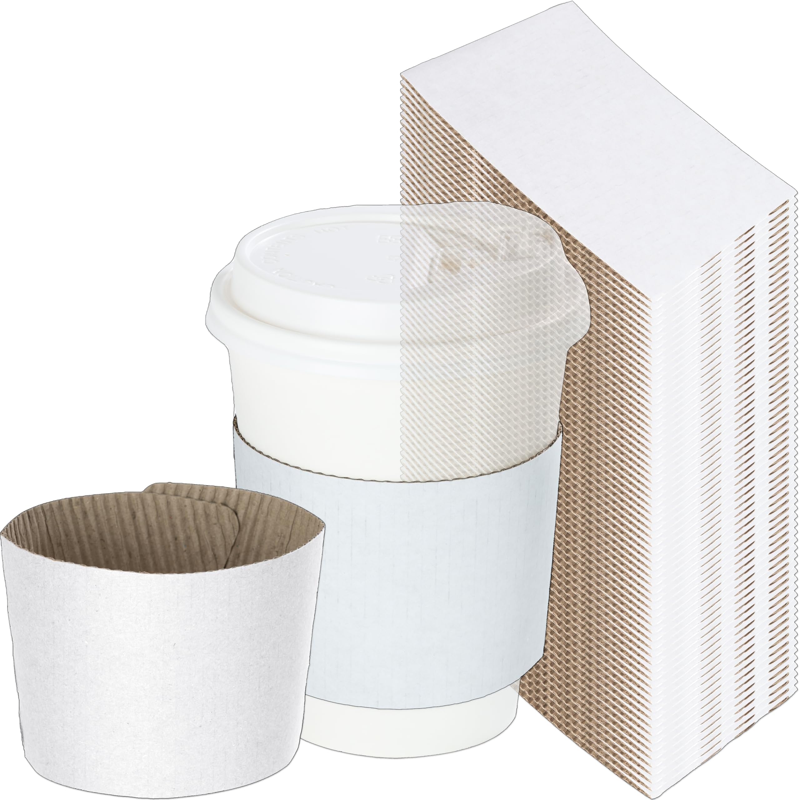 Amazon.com: MAQIHAN 50PCS Coffee Cup Sleeves - Hot Coffee Sleeves ...