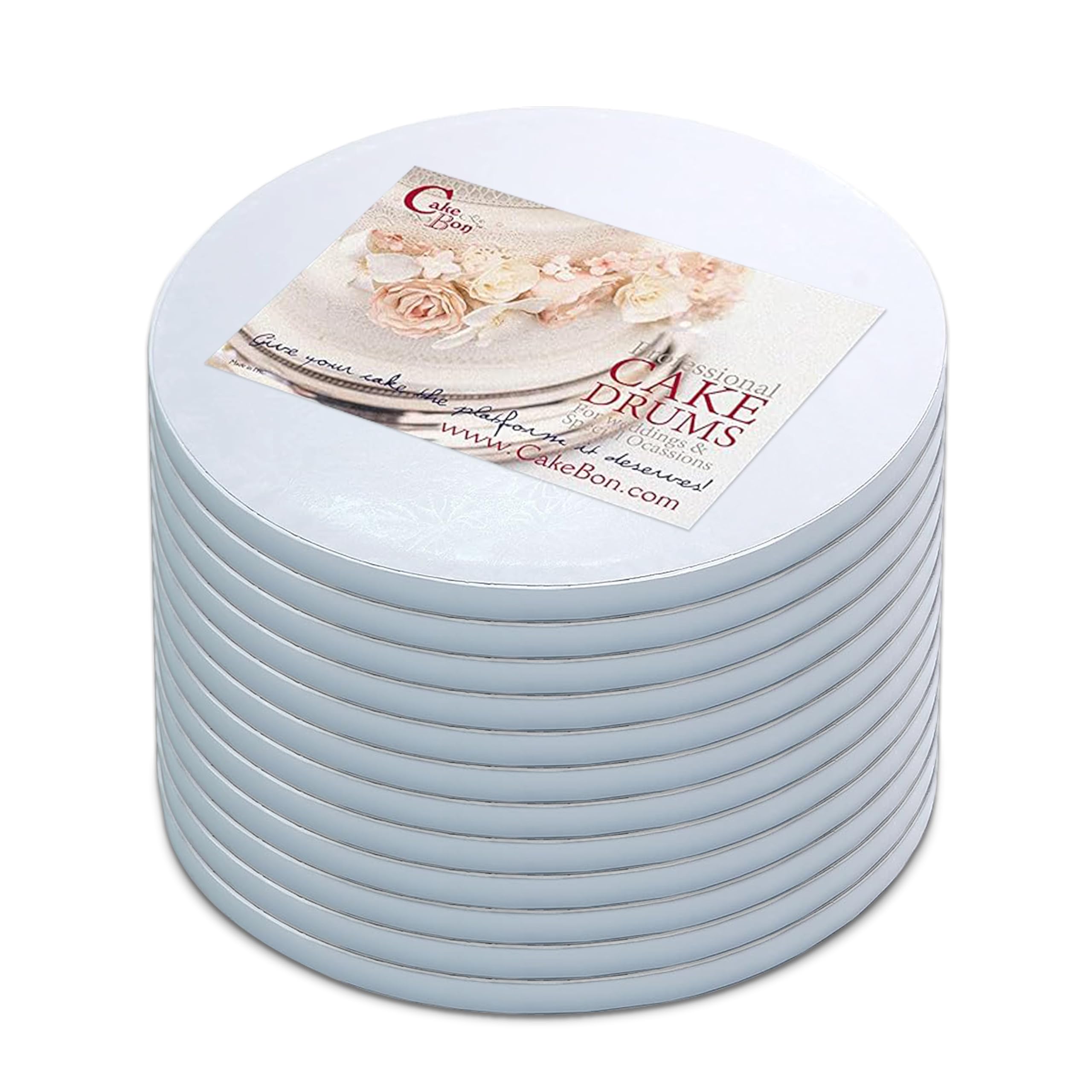 Snapklik.com : Thick, Round Cake Boards, 8-Inch Round White - Sturdy ...