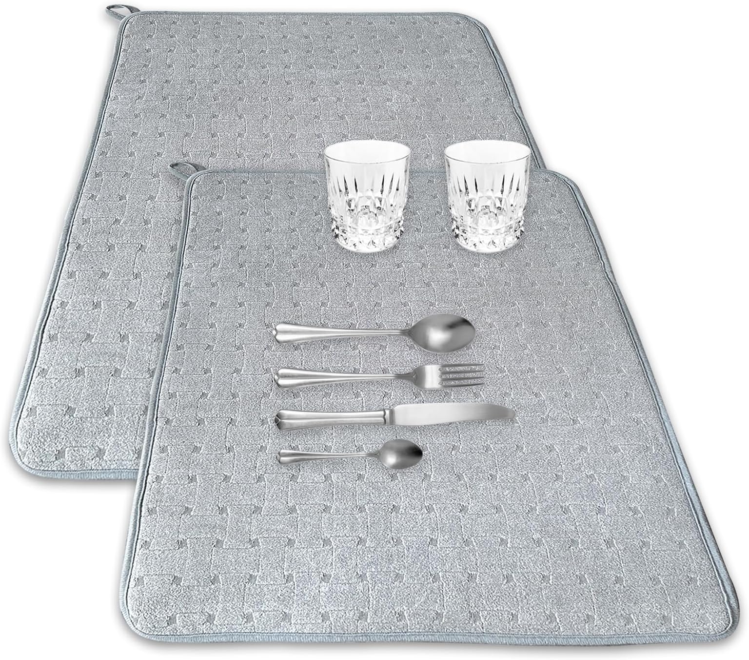 Amazon.com: Hushee 2 Pack Extra Large Dish Drying Mat 30 x 24 Inch ...