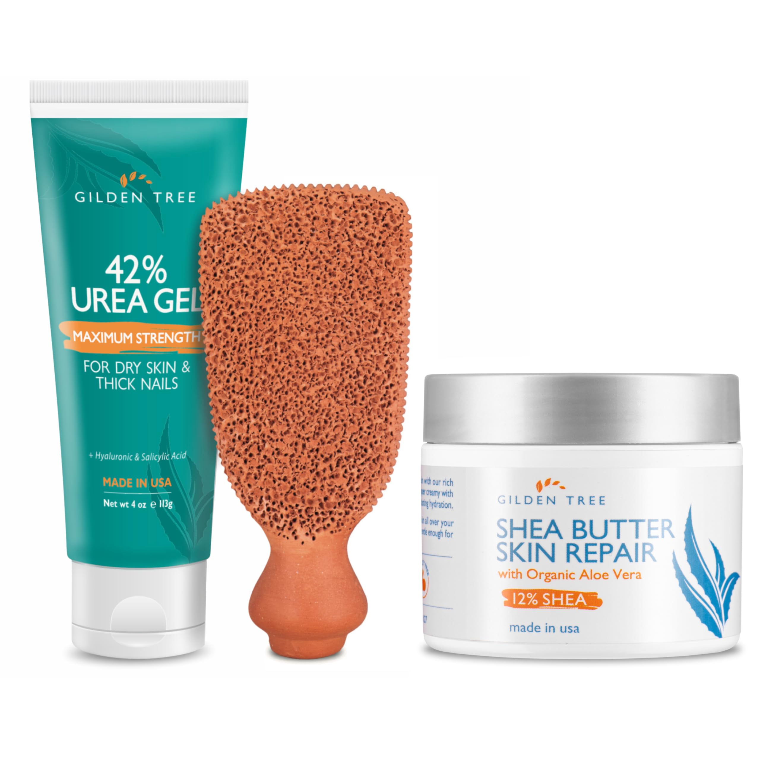 Amazon.com : Max Strength 42% Urea Gel + Foot Scrubber + Shea Butter ...