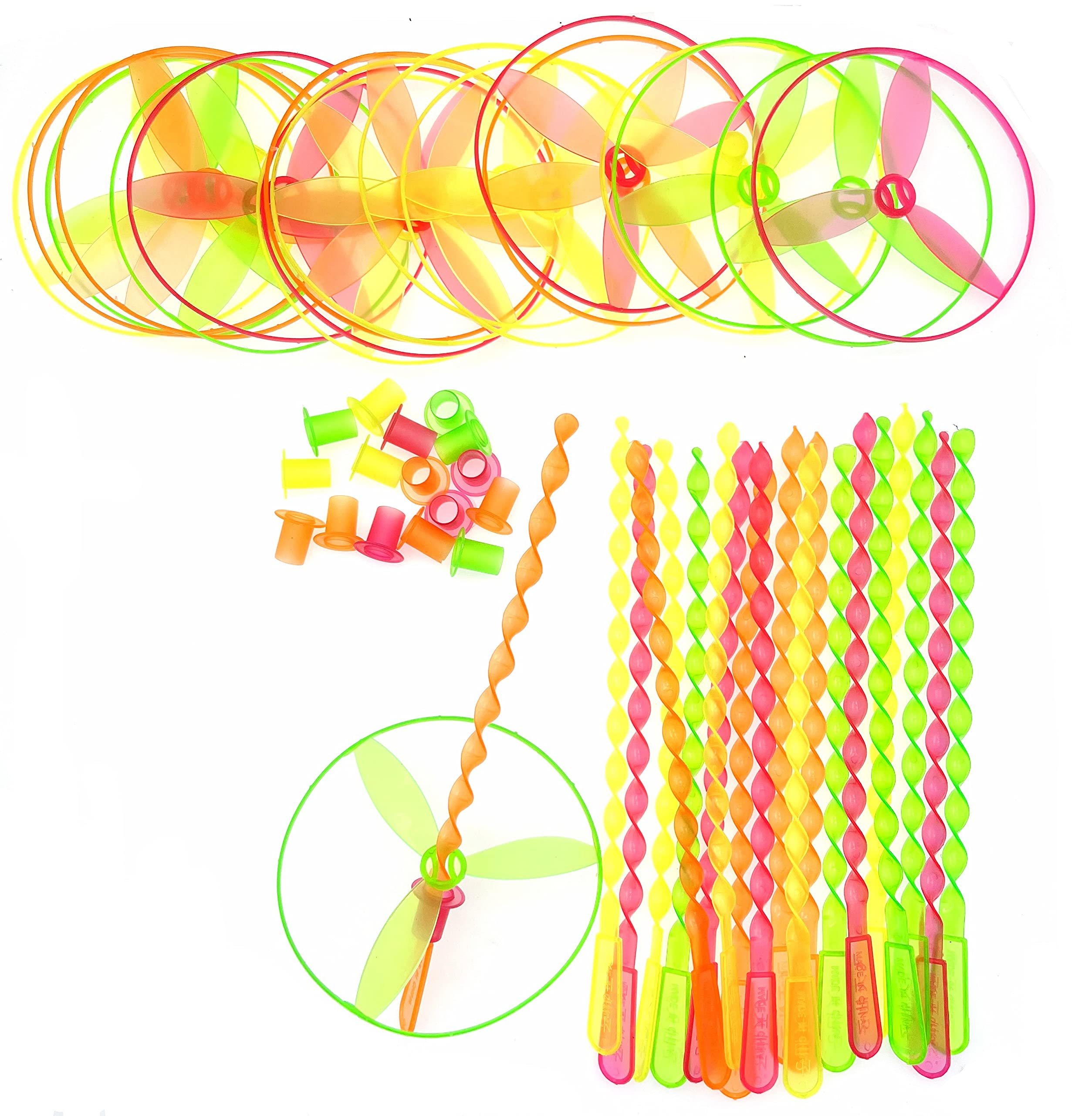 JZK 20x Hand pushed flying saucers toys, Plastic Flying Dragonfly toys ...