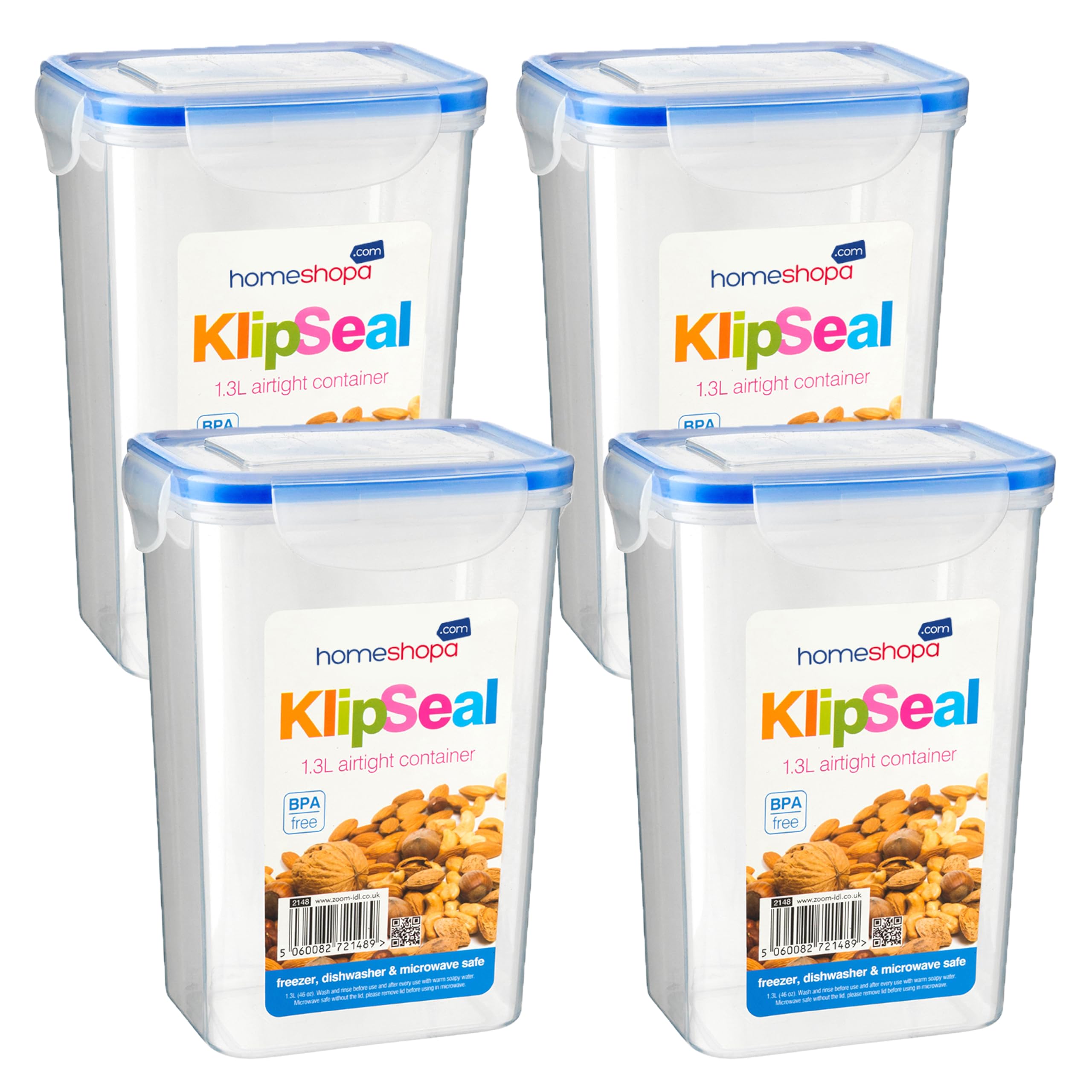 HOMESHOPA Airtight Food Storage Container Set, 4 Pack Kitchen & Pantry ...